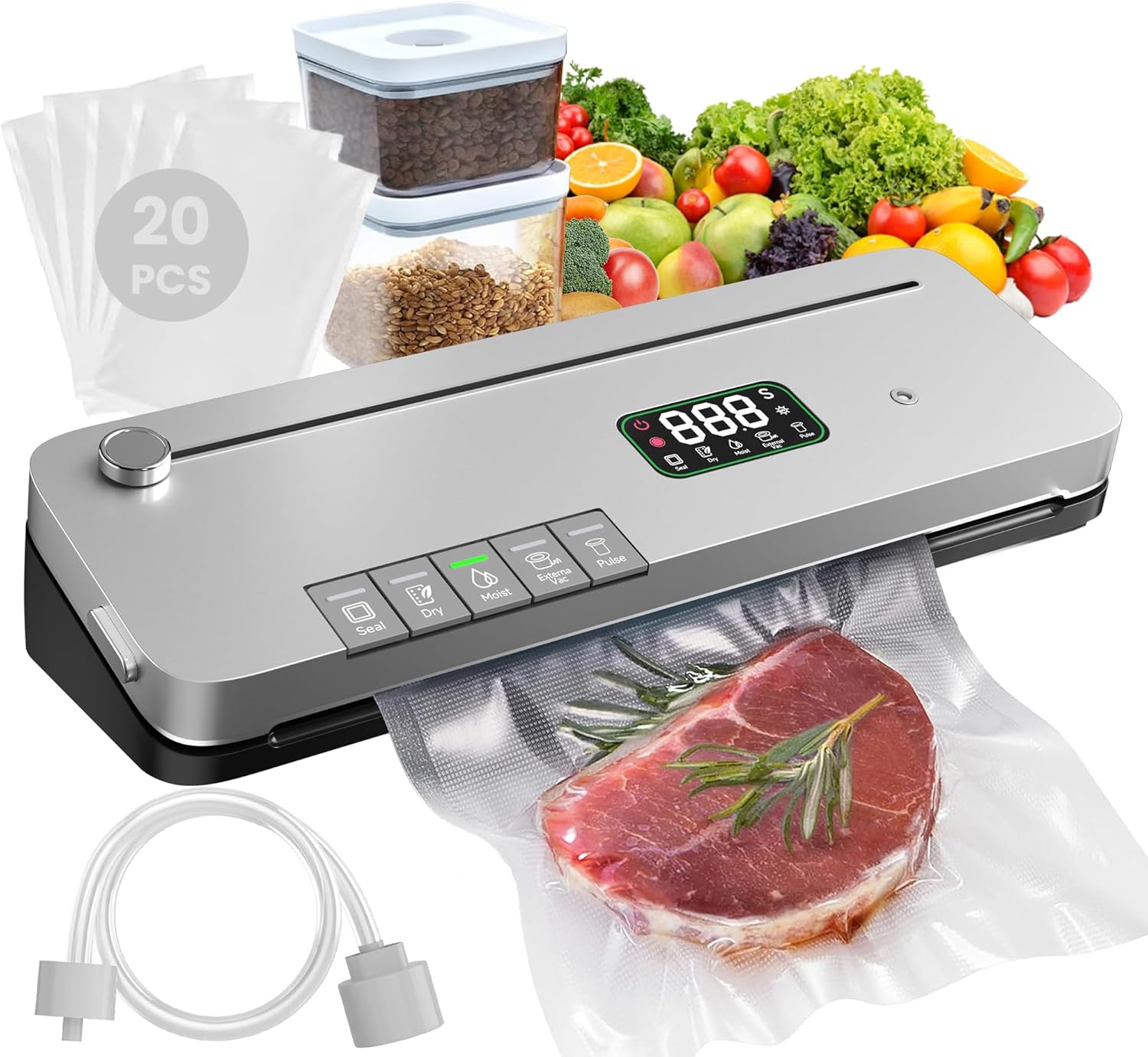 Amazon.com: Food Vacuum Sealer Machine, 6-in-1 Food Sealing Machine ...
