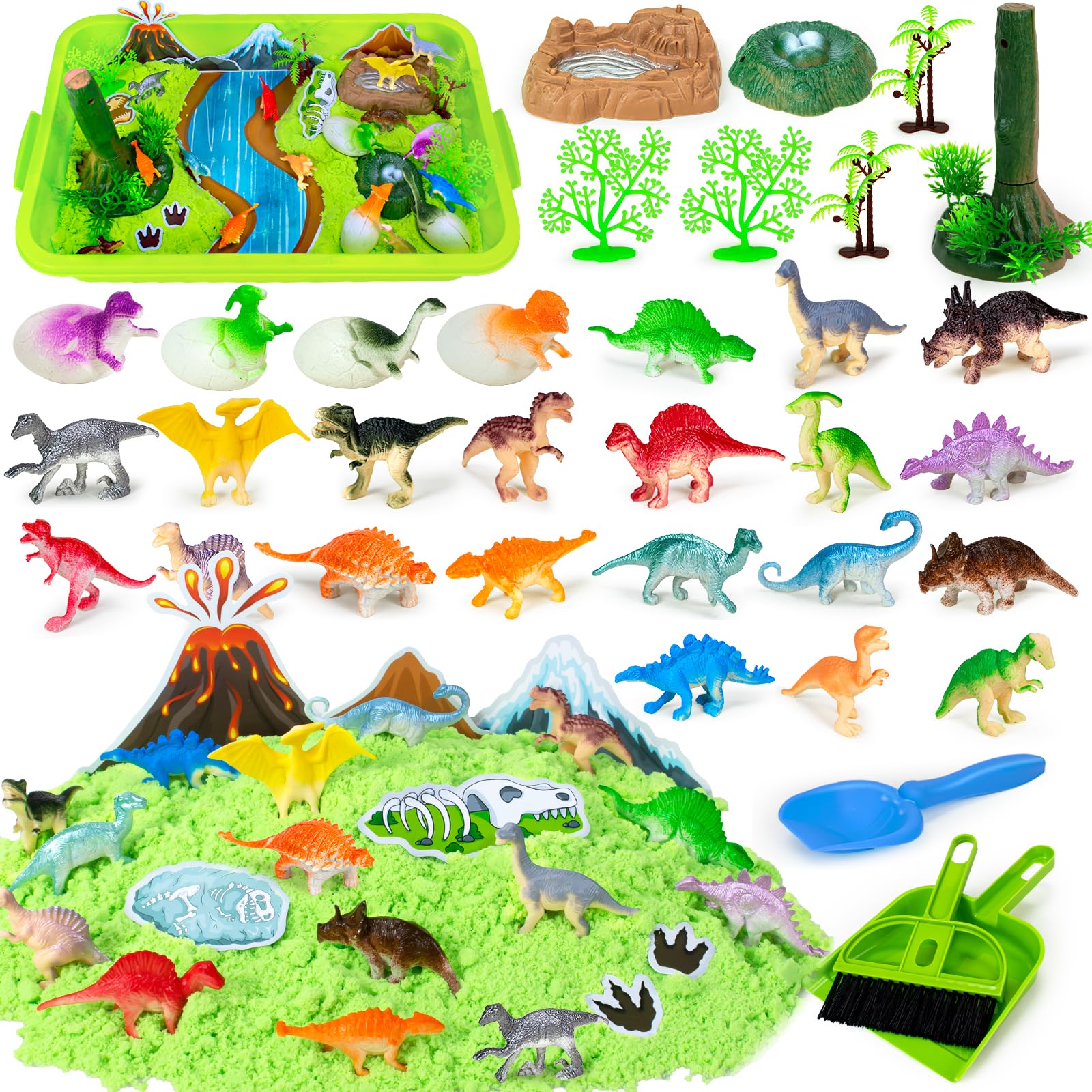 Amazon.com: Bloolilies Play Sand Kits for Kids,Sensory Bin Sandbox to ...