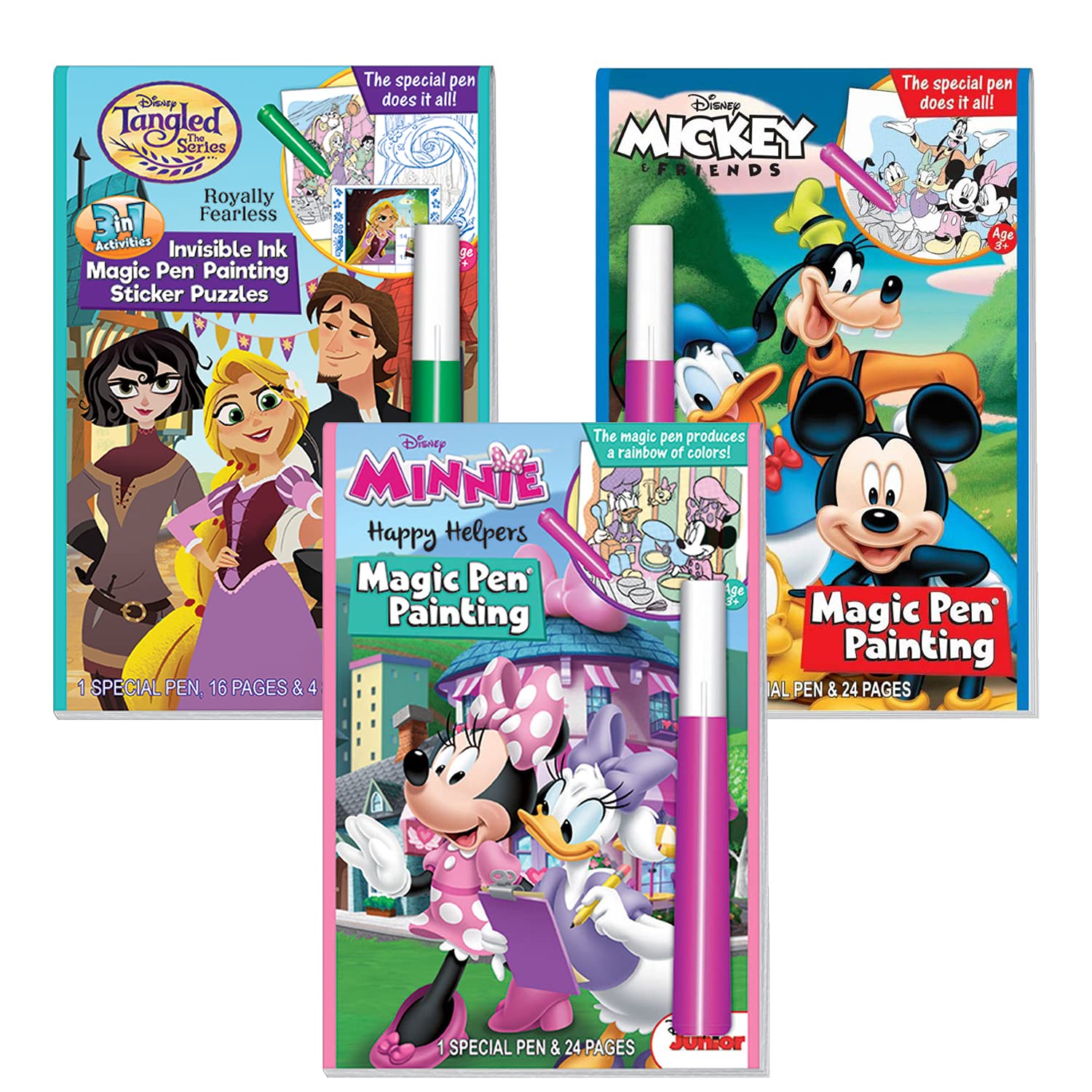 Disneys Princess Invisible Ink Magic Pen Painting Activity Books Set ...