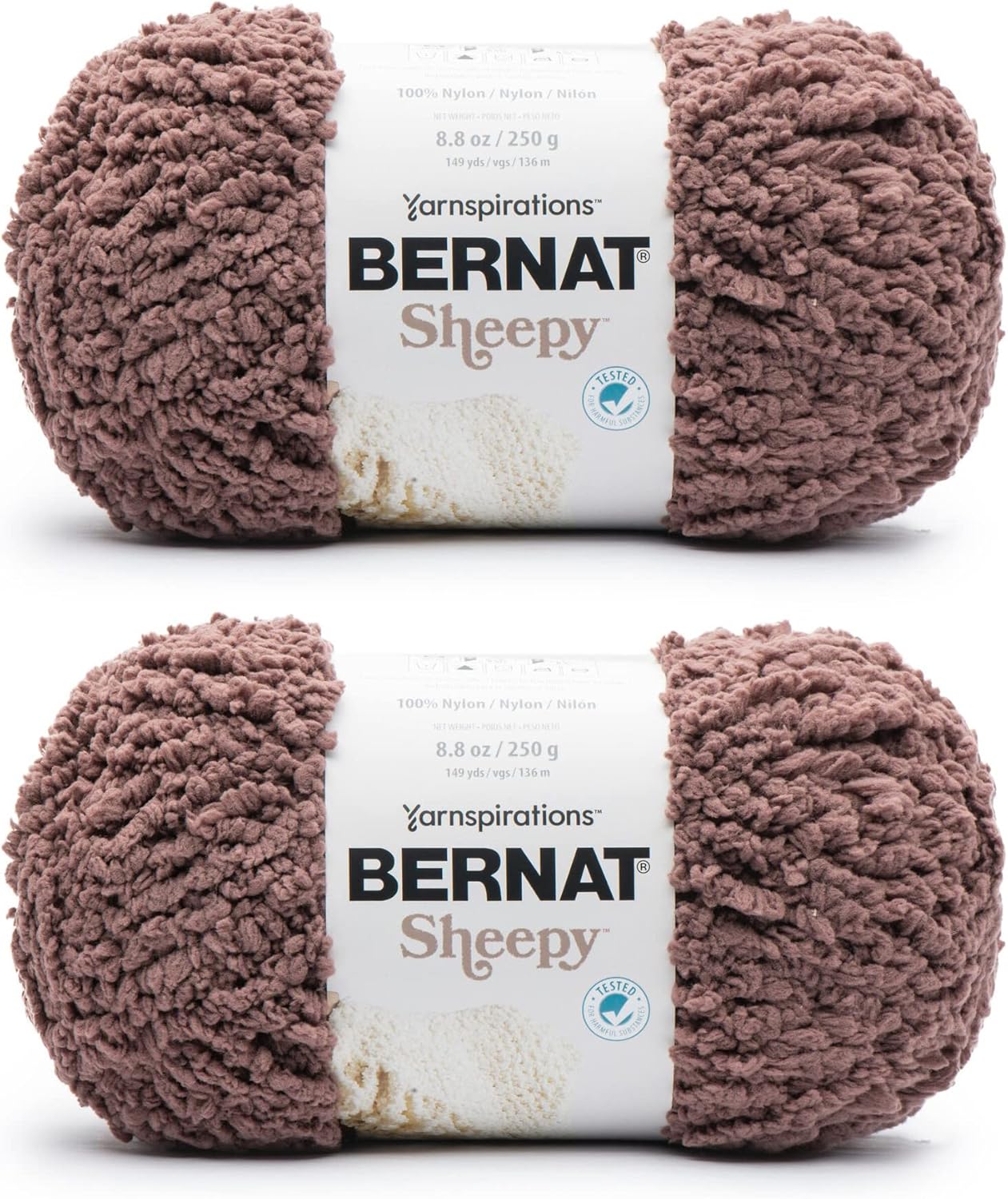 Amazon.com: Bernat Sheepy Brown Bear Yarn - 2 Pack of 250g/8.8oz ...