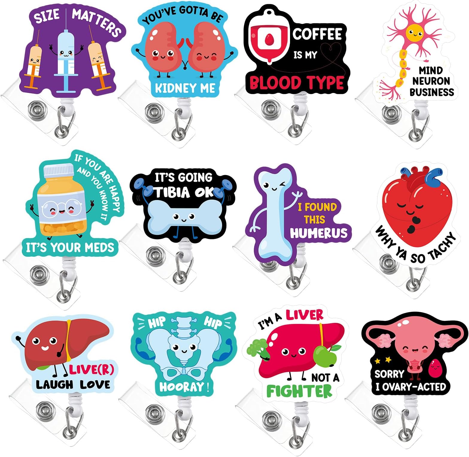 Amazon.com : Nurse Badge Reel Cute Badge Reels Retractable for Nurses ...