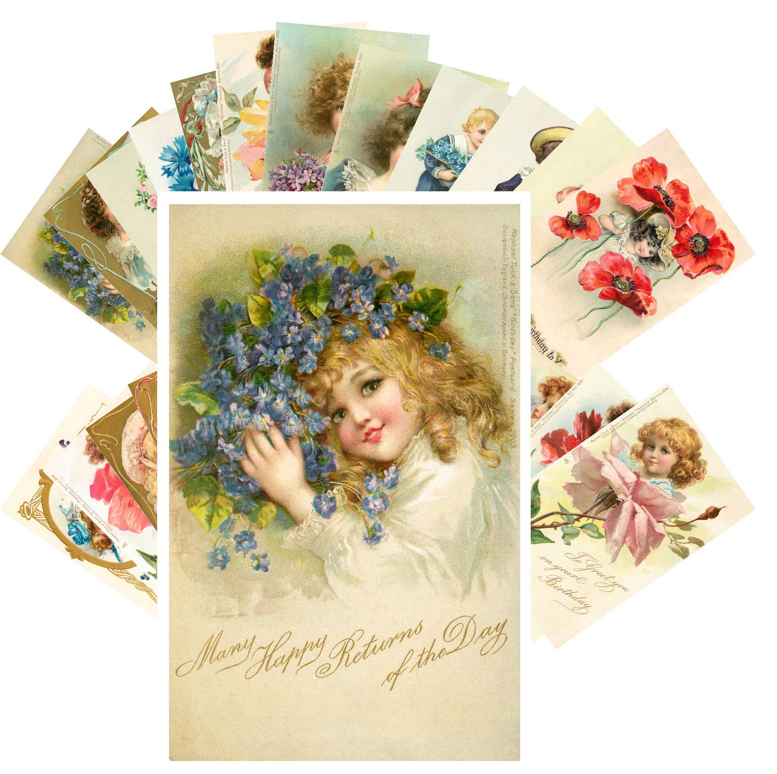Happy Birthday Vintage Flowers