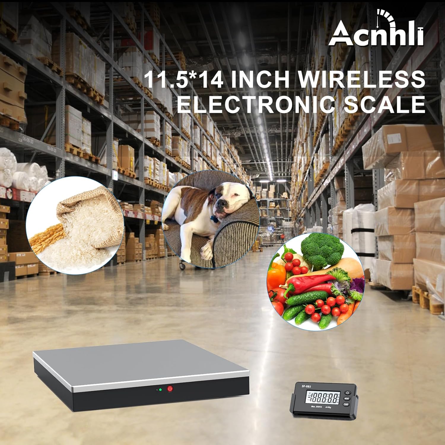 ACNHLI Transportation Scale Smart Digital Postal Scale,440 lb Heavy ...