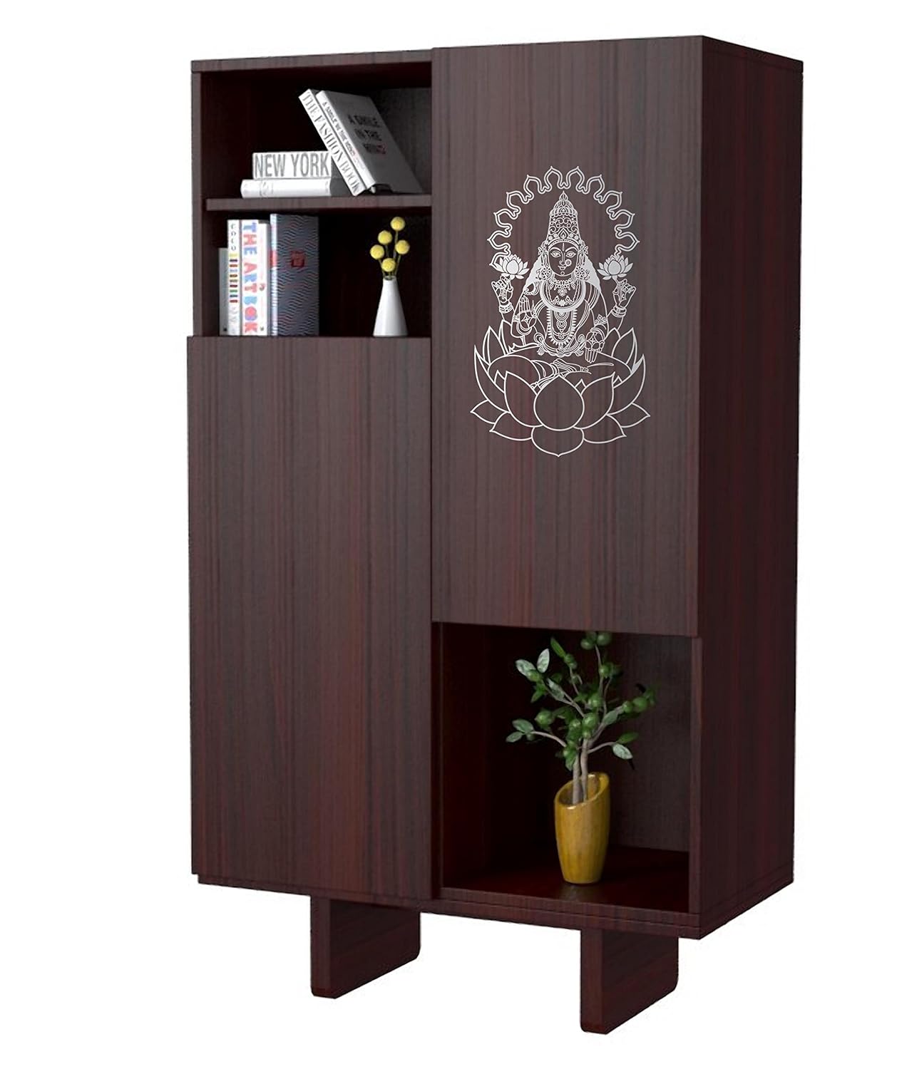 WallDesign Goddess Lakshmi Wall Sticker for Mandir Silver Colour (Small ...