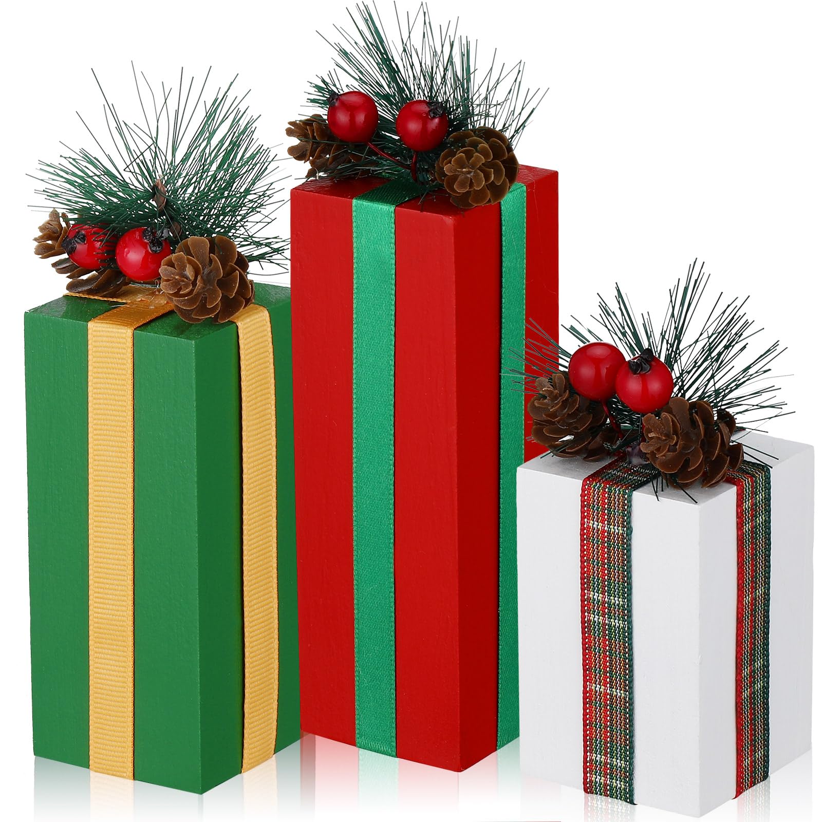 Amazon.com: Redbaker 3 Pcs Christmas Tabletop Decor Christmas Tiered ...