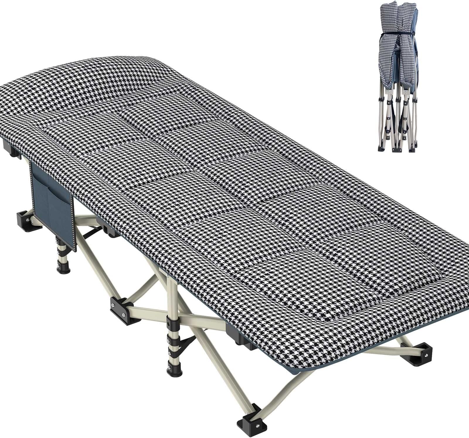 Outsunny Lit de camping pliable double large pour 2 personnes avec sac ...