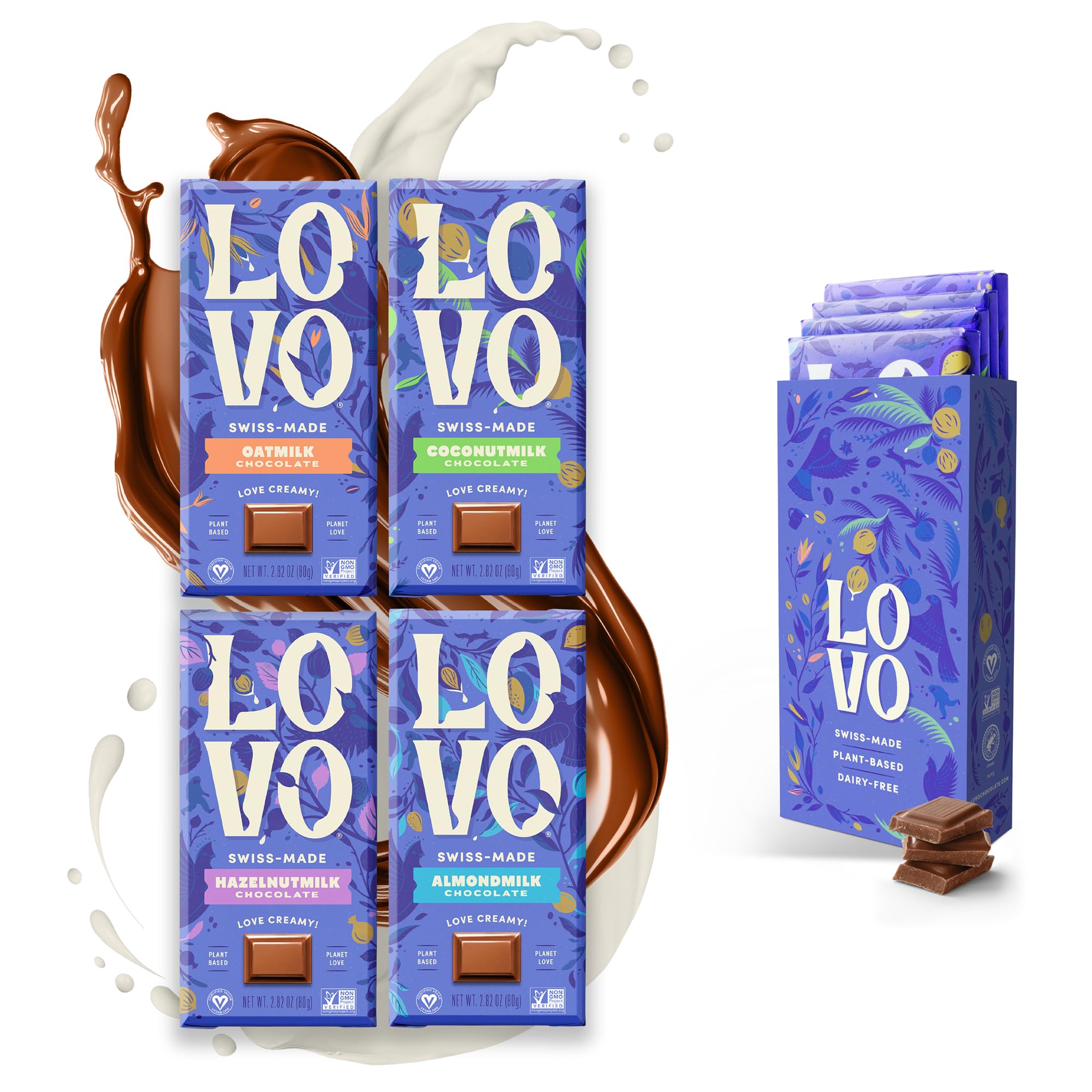 Amazon.com : LOVO Variety Pack | Plant-Based Milk Chocolate ...