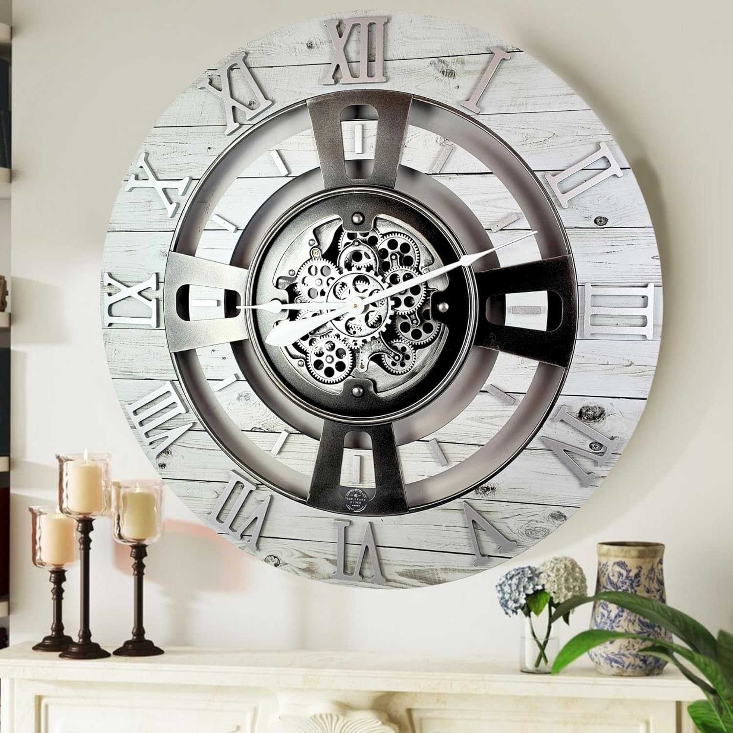 Amazon.com: The Gears Clock 36'' Inch Real Moving Gear Wall Clock ...
