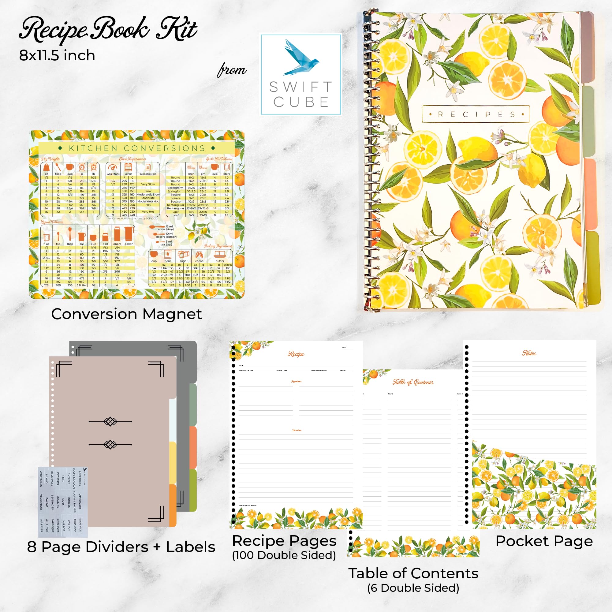 Snapklik.com : SwiftCube Recipe Book To Write In Your Own Recipes Handy ...
