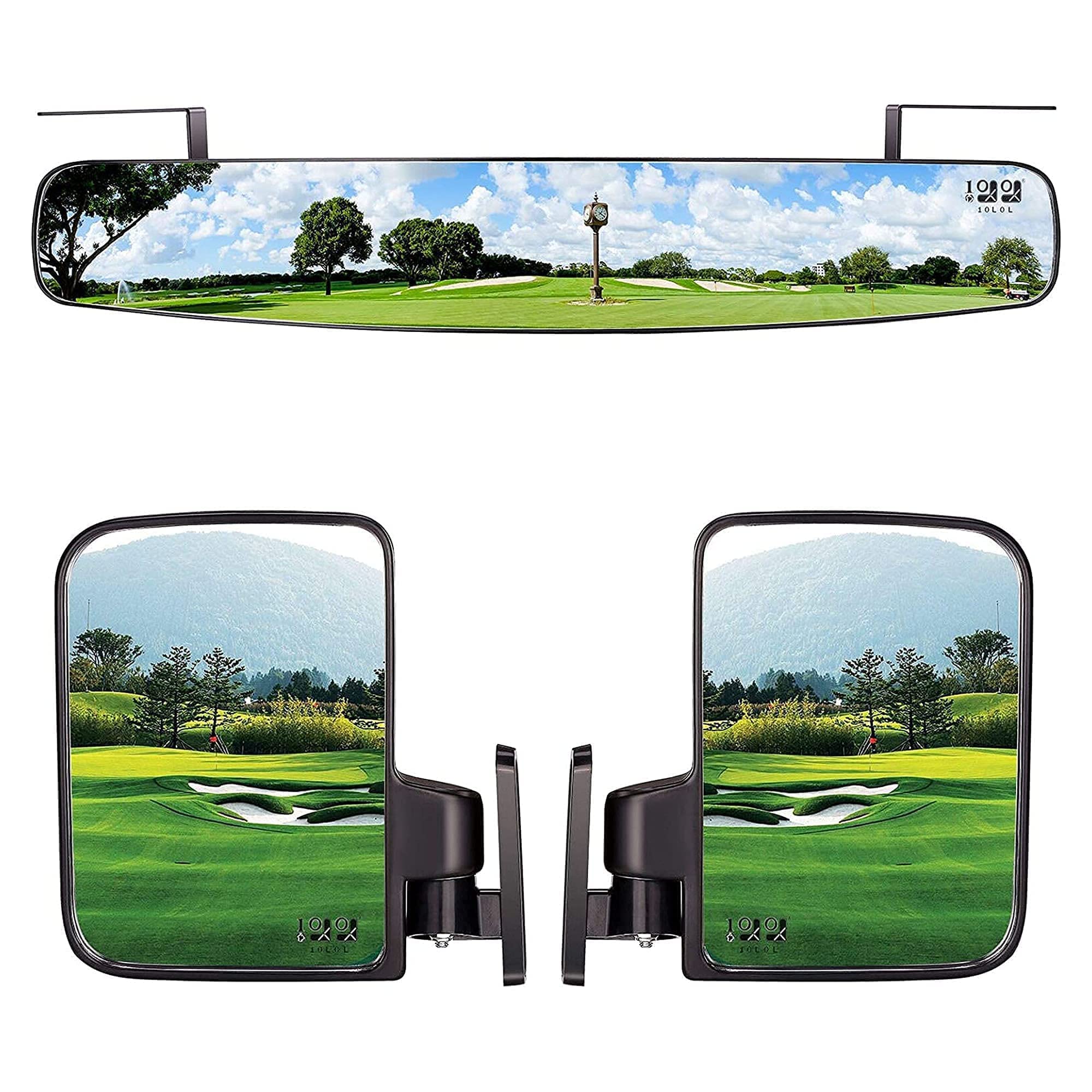 Amazon.com: 10L0L Golf Cart Mirrow Set, 16.5' Extra Wide 180 Degree ...