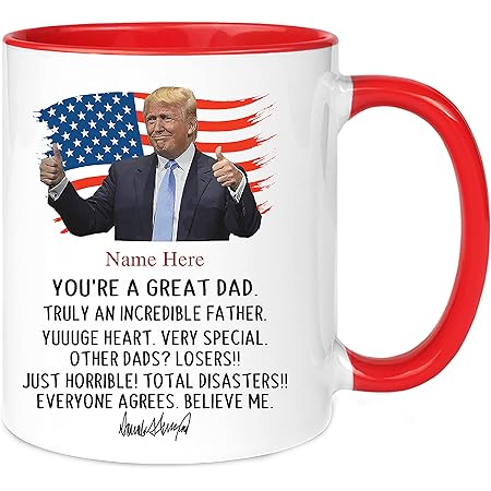 Amazon.com: Trump Great Dad Father's Day Family Ceramic Coffee Mug Tea ...