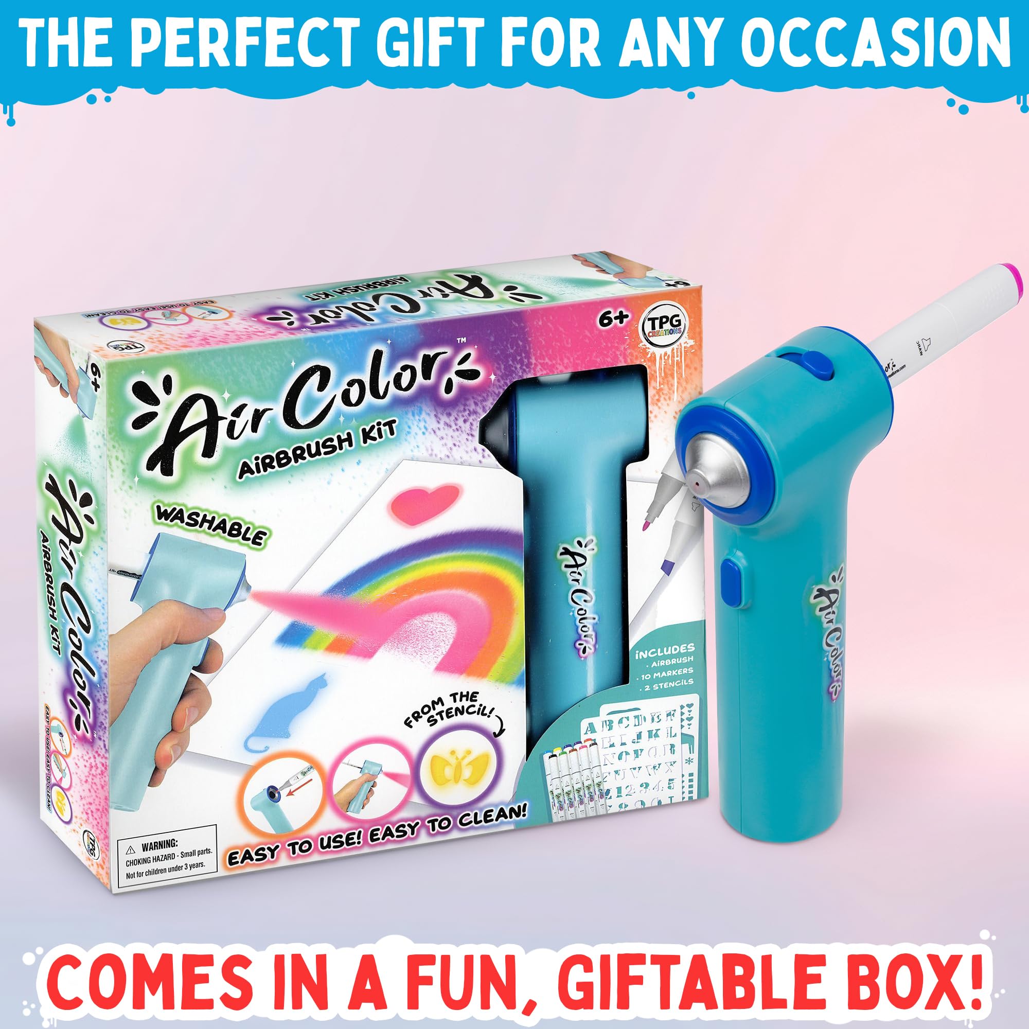 Snapklik.com : Air Color Airbrush Marker Kit For Kids, Cordless And ...