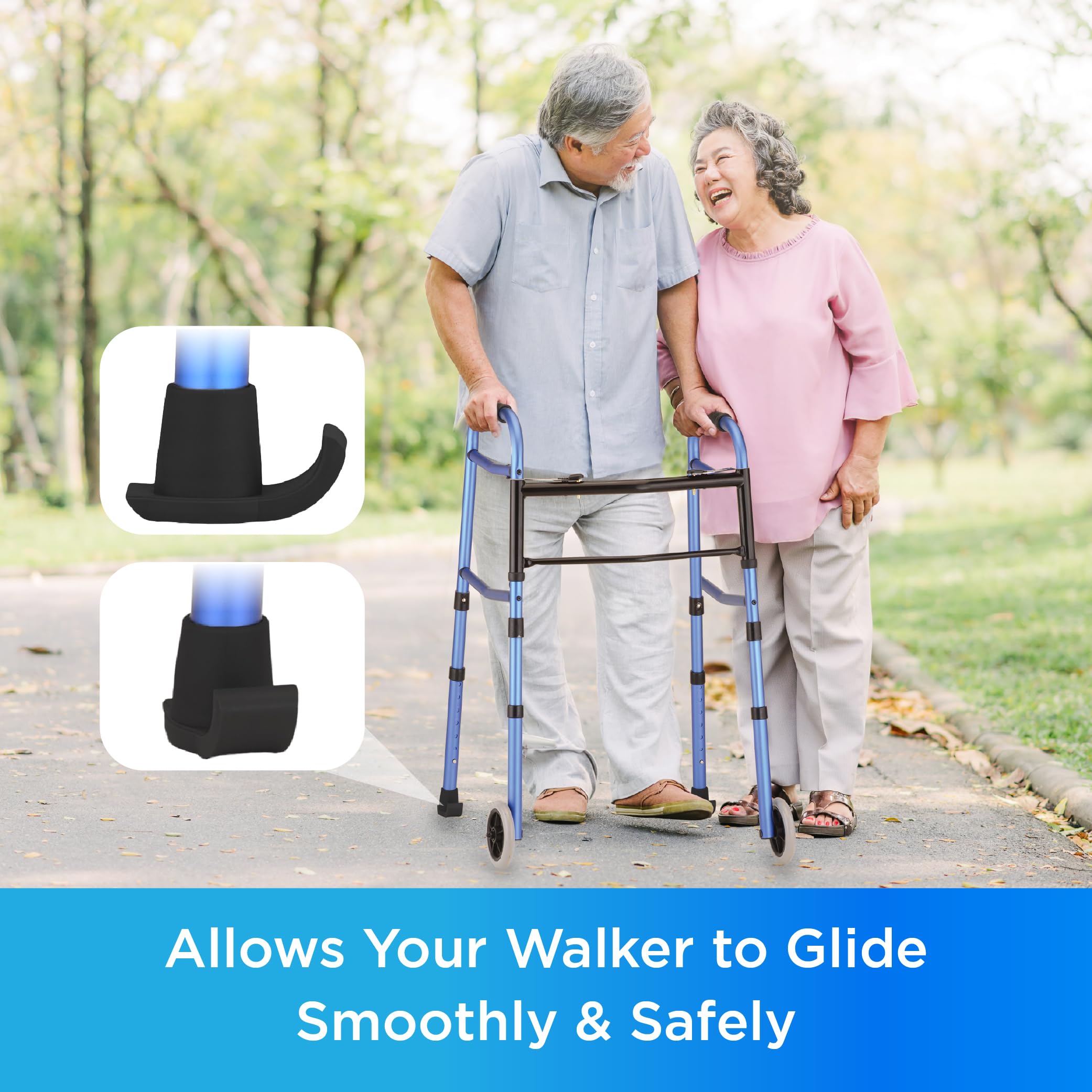 Snapklik.com : NOVA Walker Glide Skis Universal Walker Accessories For ...