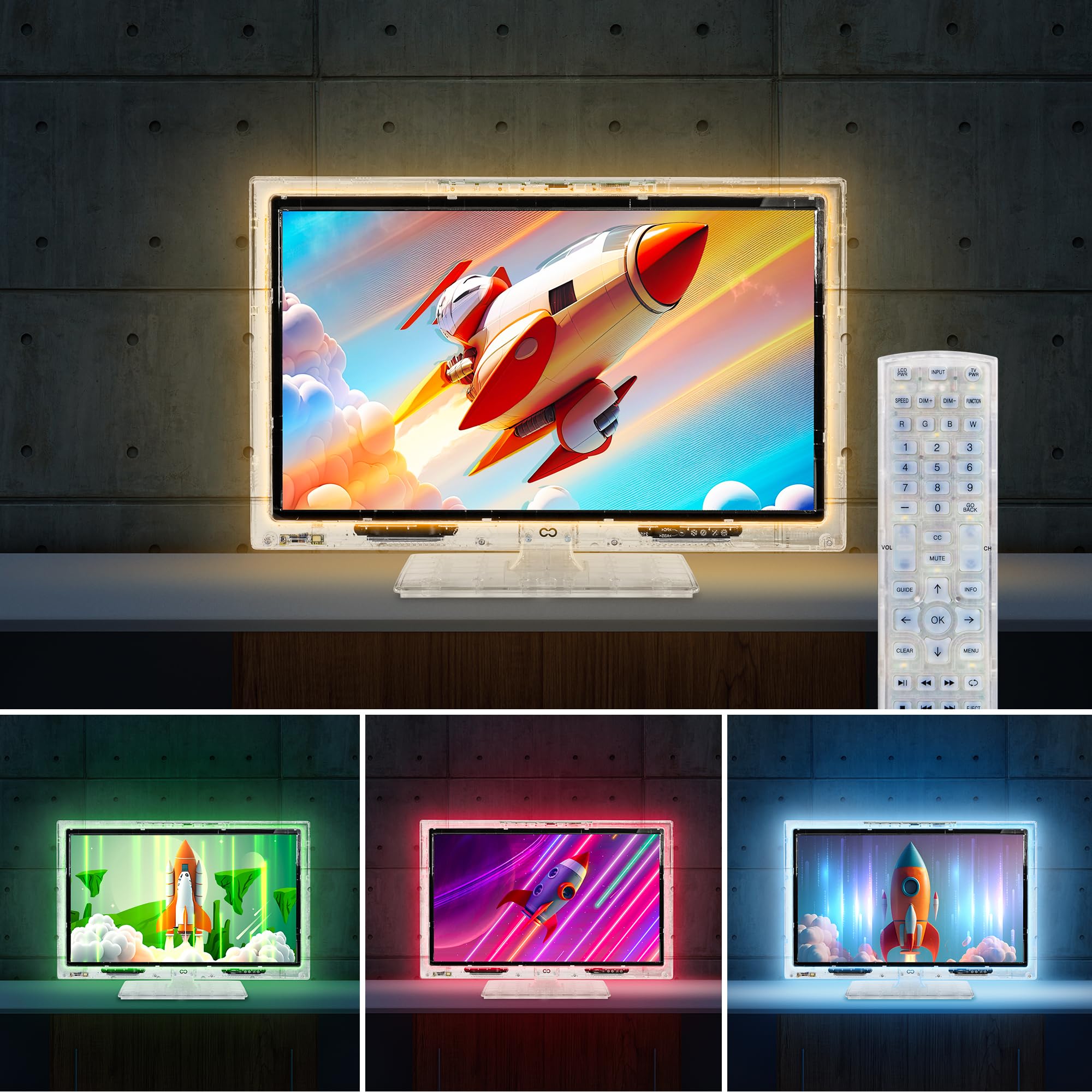 22-Inch Neon LED TV by Continu.us | ROKU Express HD Stick + 4K Antenna ...