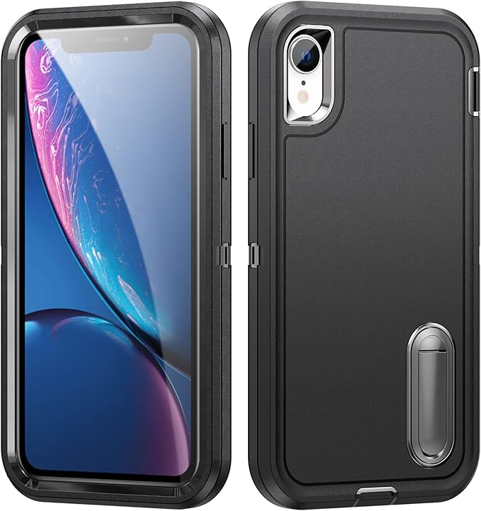 Shockproof Case for iPhone XR Case with Kickstand,Military Grade Drop ...