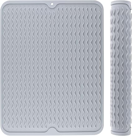 Amazon.com: Silicon Dish Drying Mat, Heat Resistant Drying Mat for ...