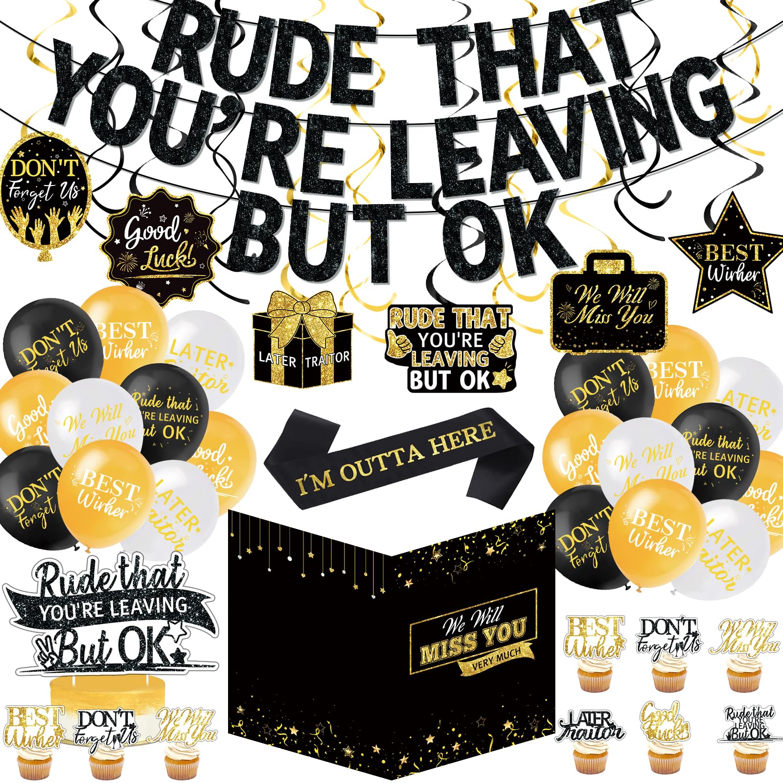 Amazon.com: Rude That You're Leaving But OK, Going Away Party ...