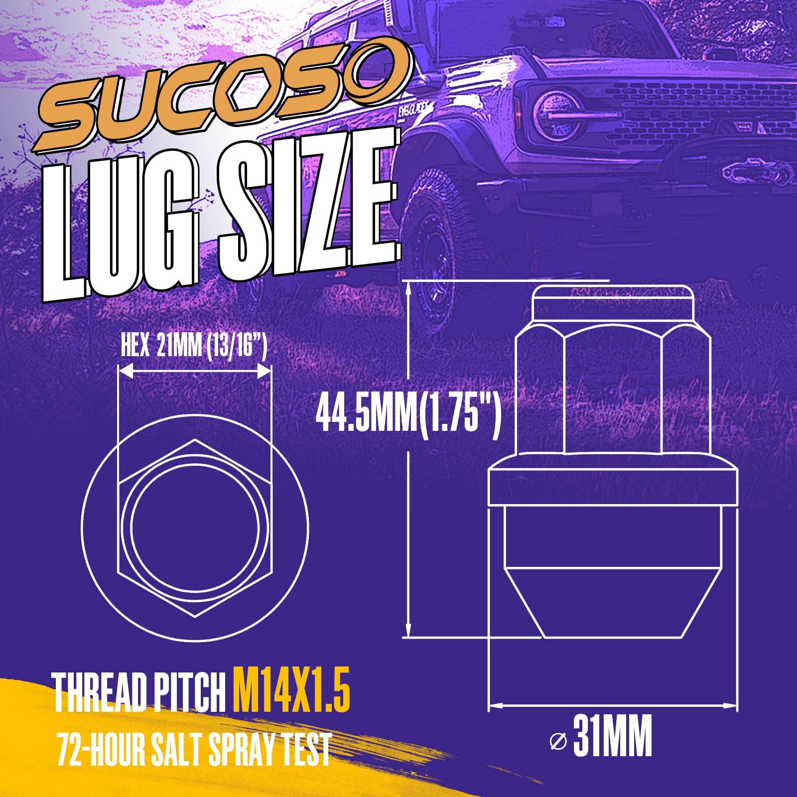 Snapklik.com : 14x15 Lug Nuts For F150, OEM Stock Solid One Piece ...