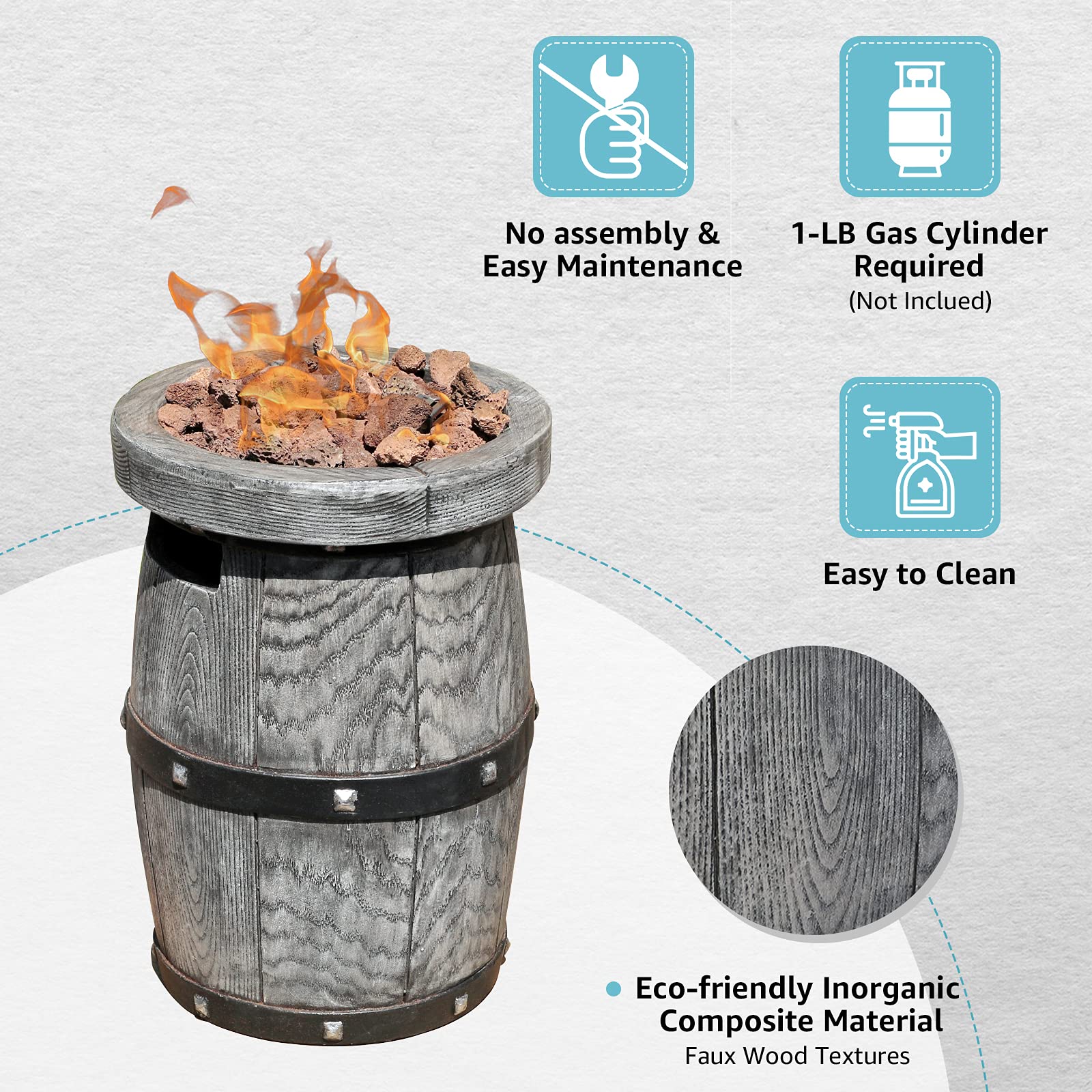 Snapklik.com : Portable Tabletop Fireplace Small Propane Fire Pit ...