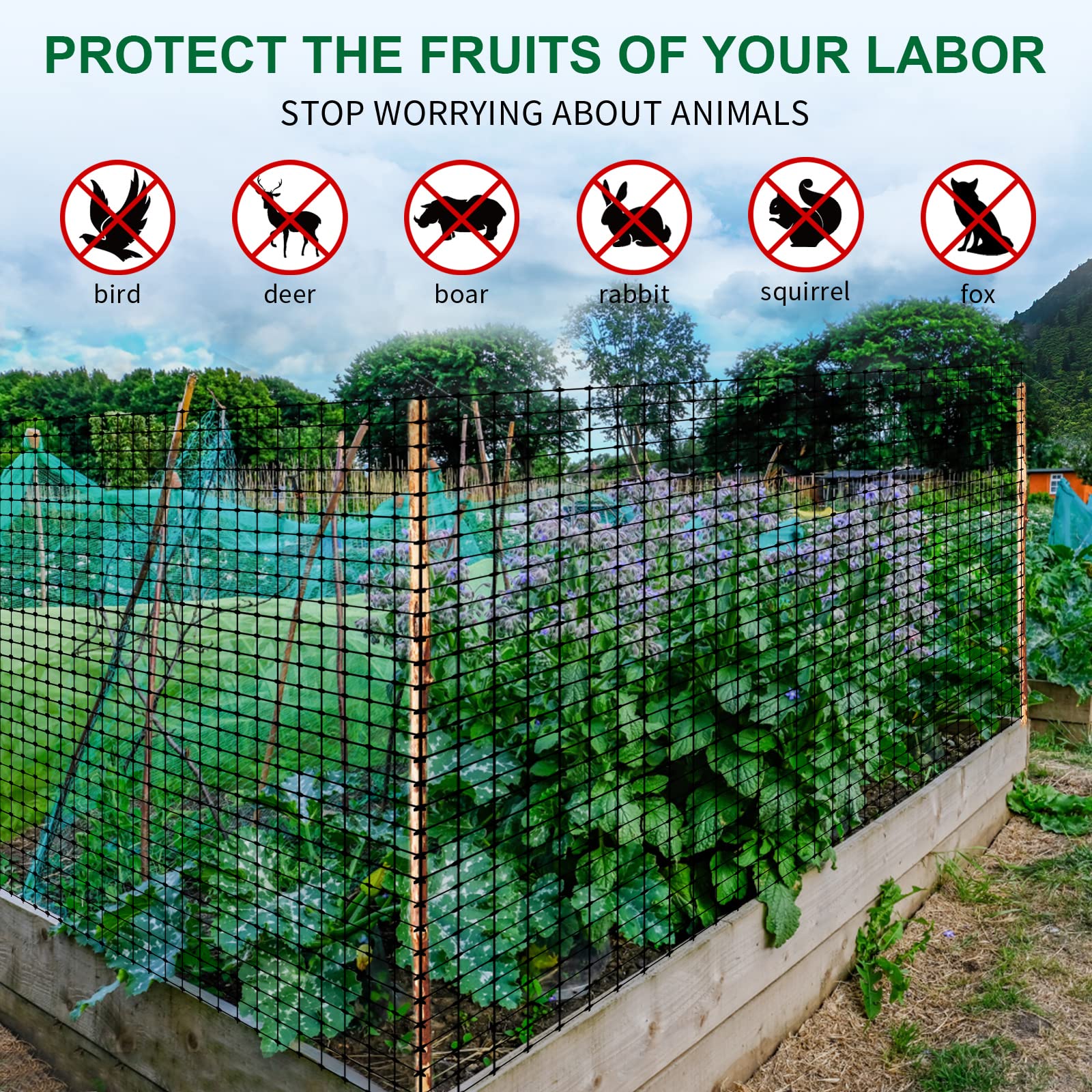 Snapklik.com : Garden Bird Netting Garden Fencing Netting Mesh 101 Ft X ...