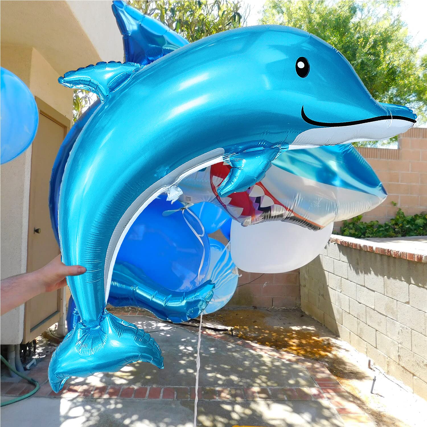 Snapklik.com : Timecity Large Fish Dolphin Foil Balloons 5pcs Ocean ...
