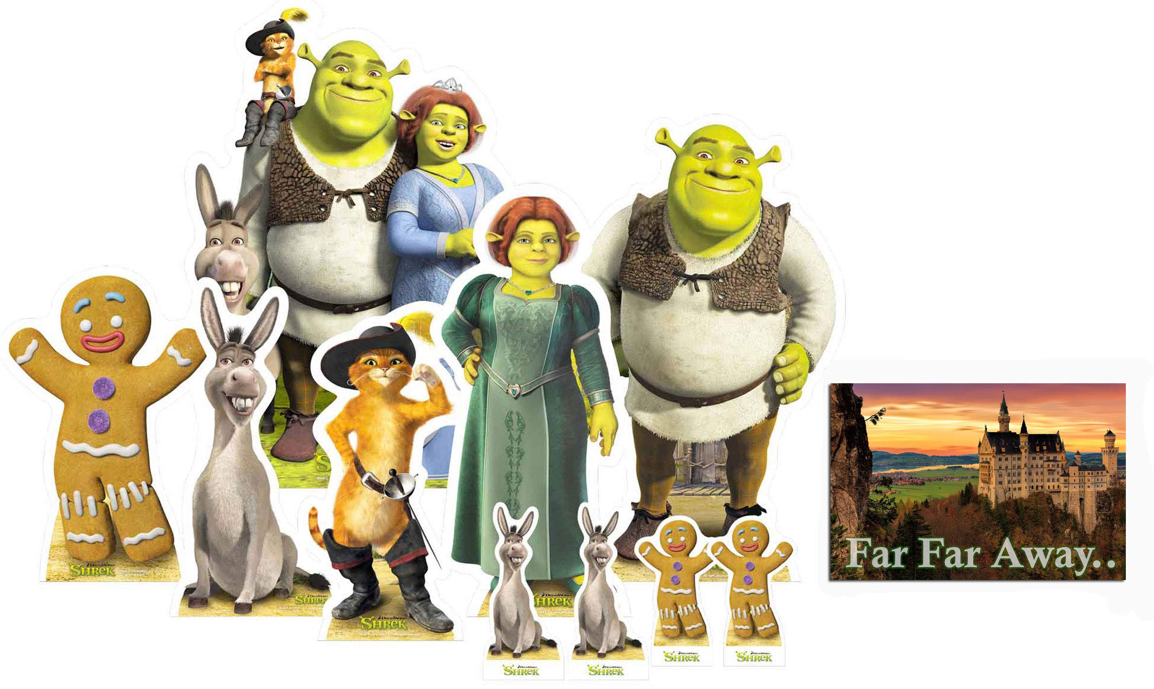 Buy Fan Pack - Official Shrek Table Top Cardboard Cutouts Party Pack of ...