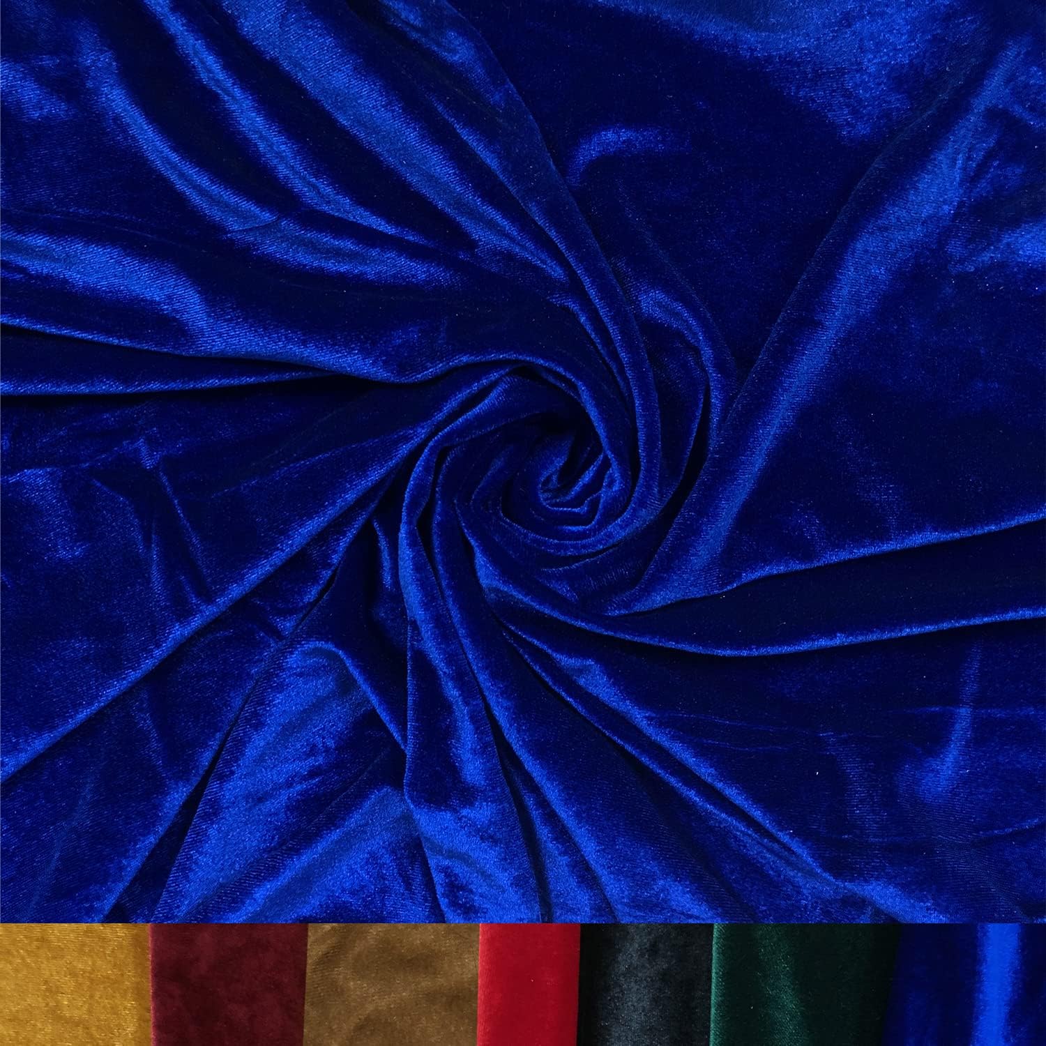 Amazon.com: HOTGODEN Stretch Velvet Fabric: Royal Blue 63" Wide 2, 5 ...