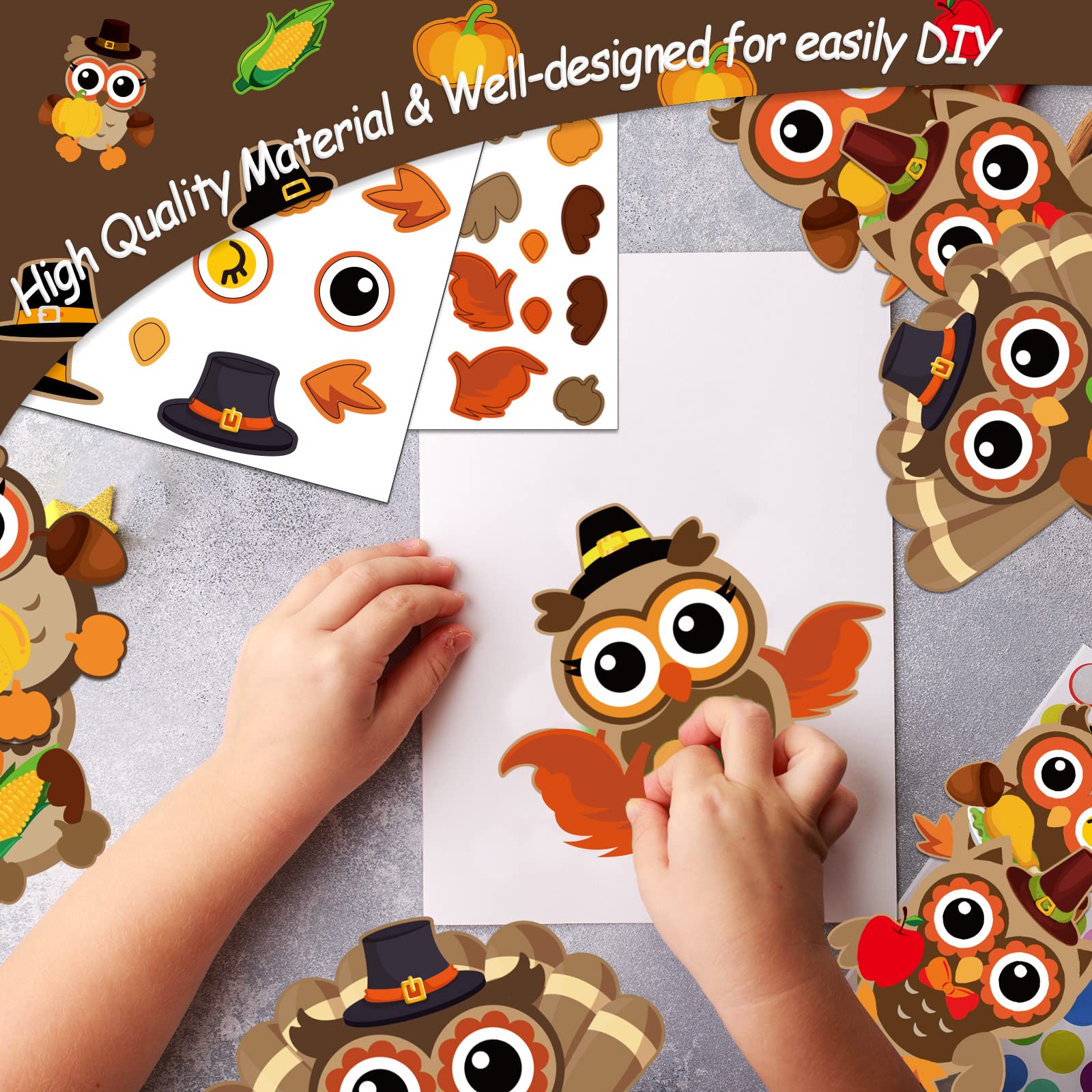 Chiazllta Thanksgiving Owl Craft Set Fun Thanksgiving Owl Craft Kit ...