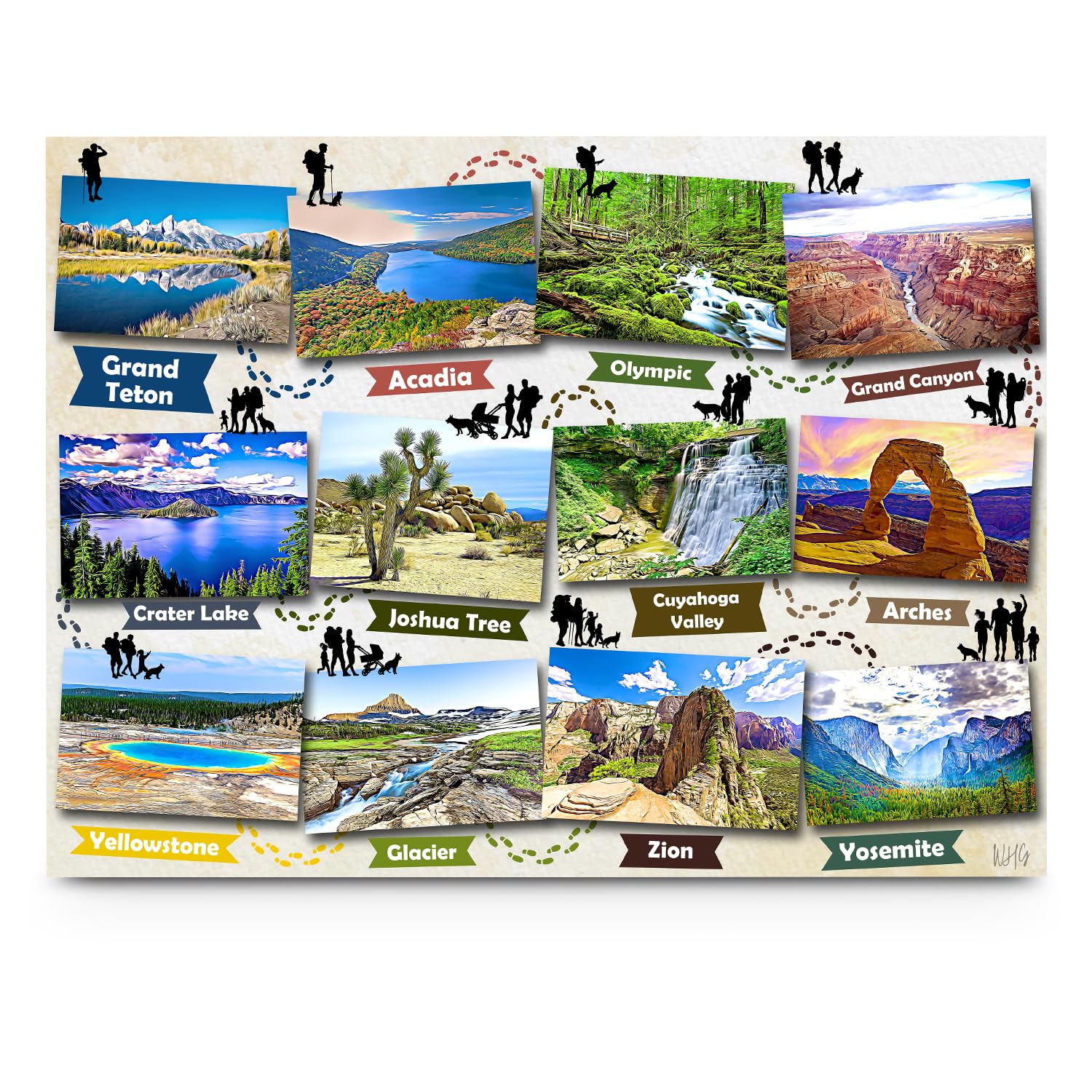 Amazon.com: National Parks Puzzle 1000 Pieces with Beautiful Design ...
