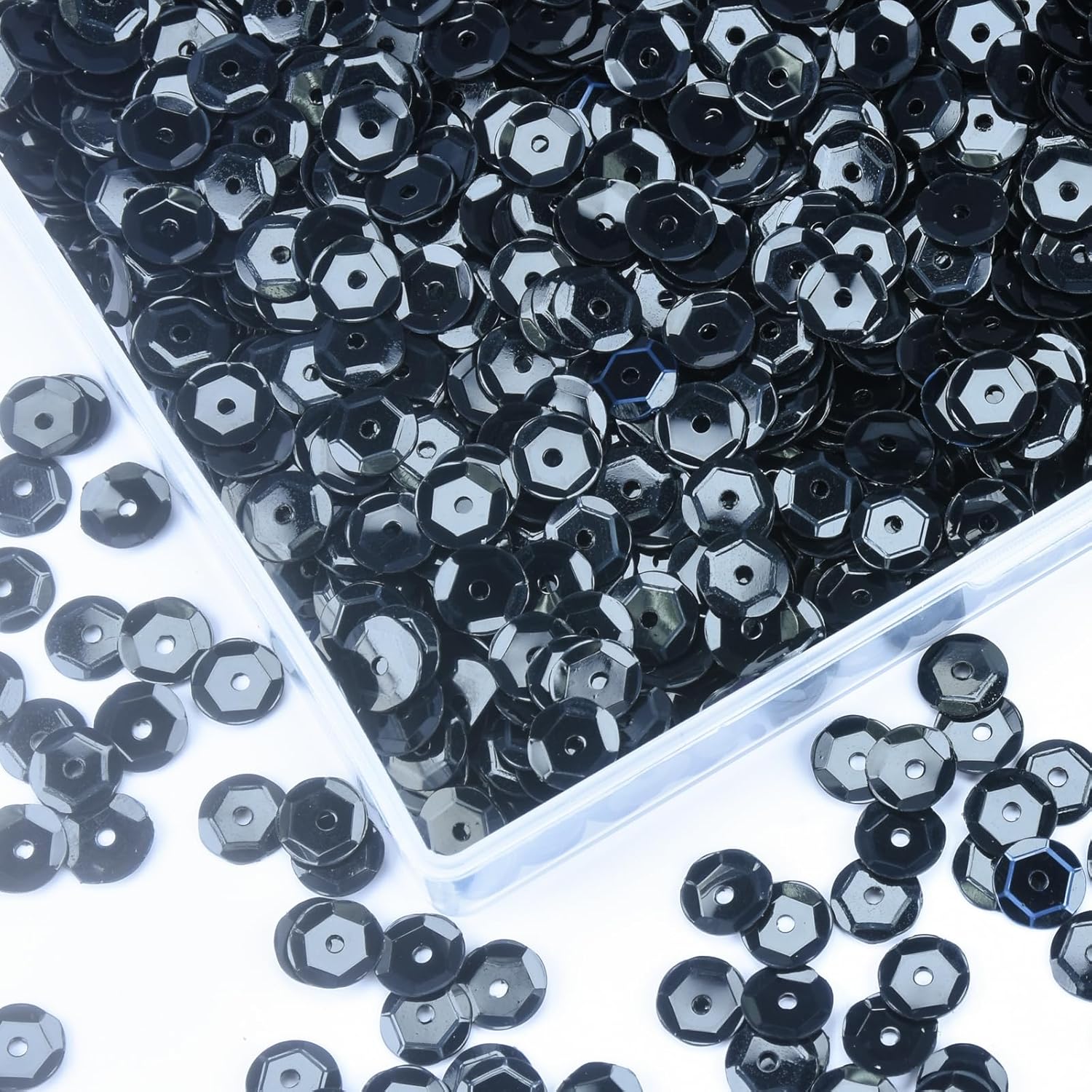 Amazon.com: 6mm Loose Sequins Bulk（5500 pcs,Embroidery Craft Sequins ...