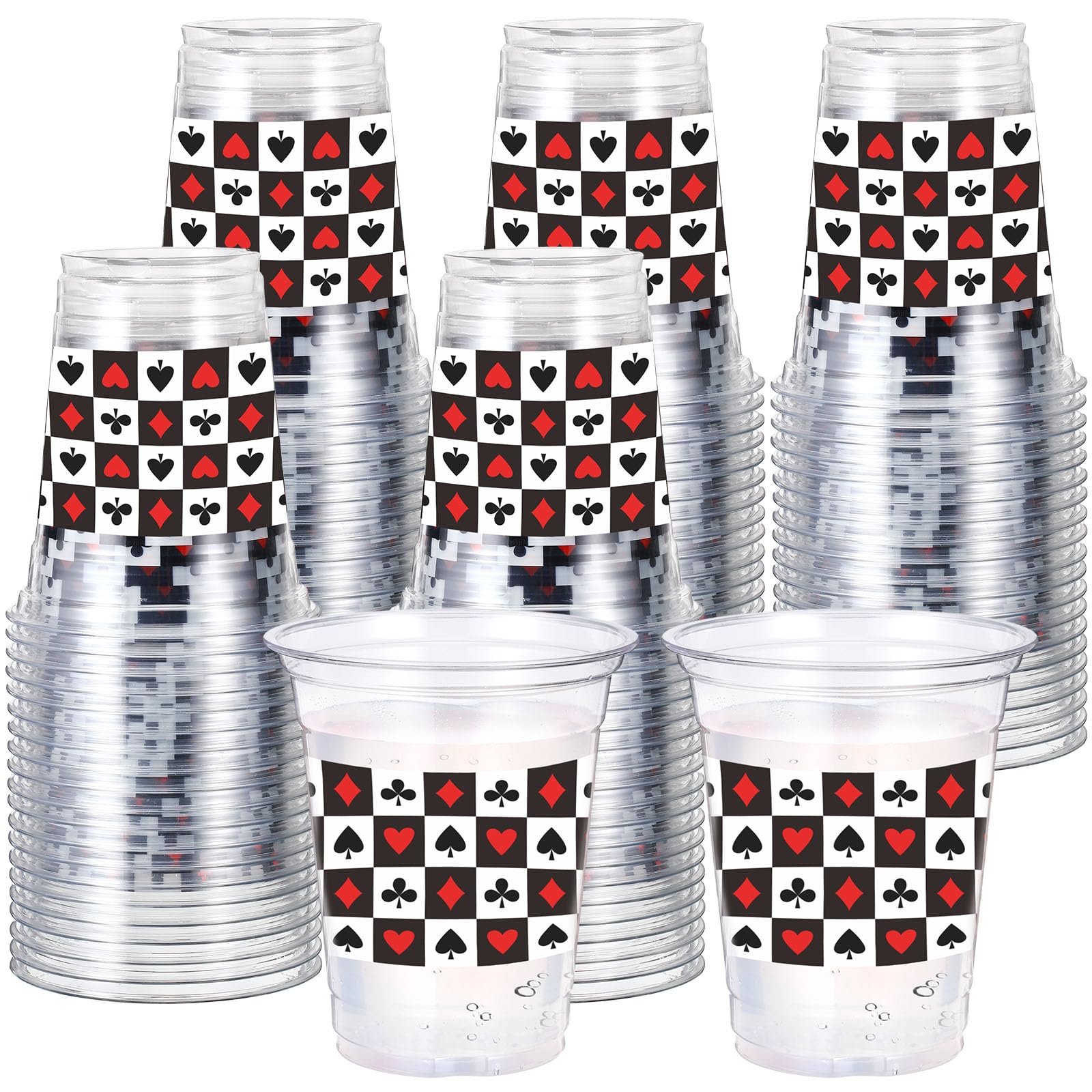 Amazon.com: Amyhill 60 Pack Casino Plastic Party Cups bulk 12 oz Casino ...