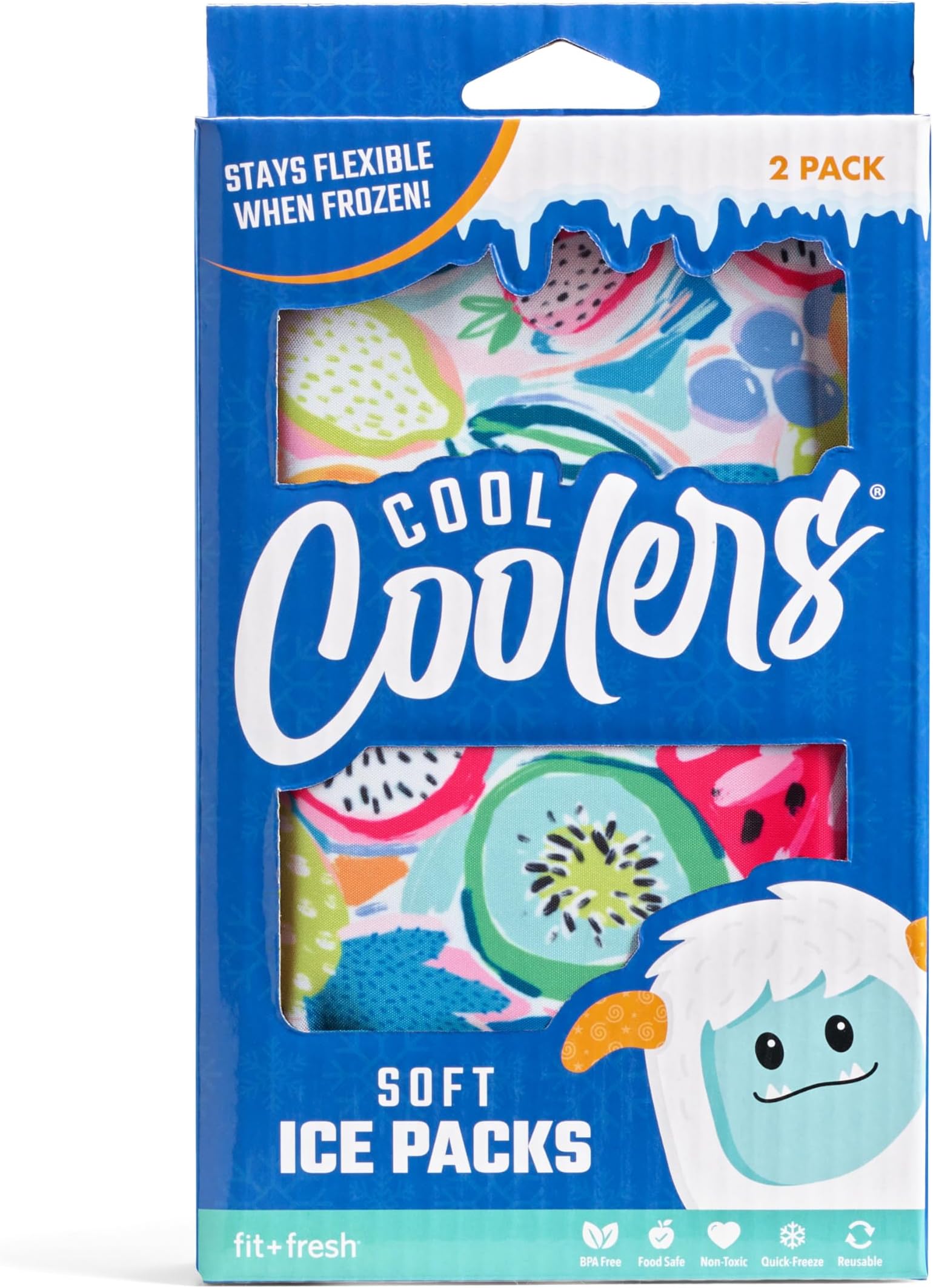 Amazon.com: Cool Coolers by Fit & Fresh 2 Pack Soft Ice, Flexible ...