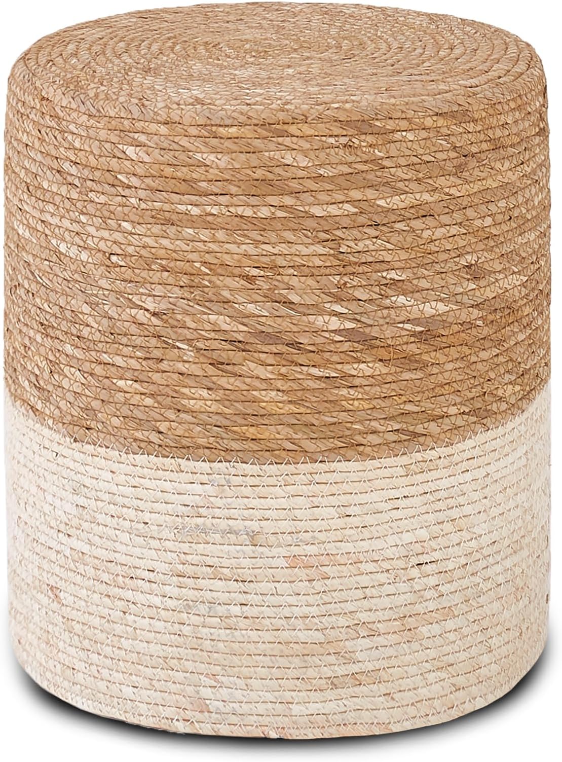 Mxfurhawa Pouf Ottomans, Natural Seagrass Foot Stool, Hand Weaving ...