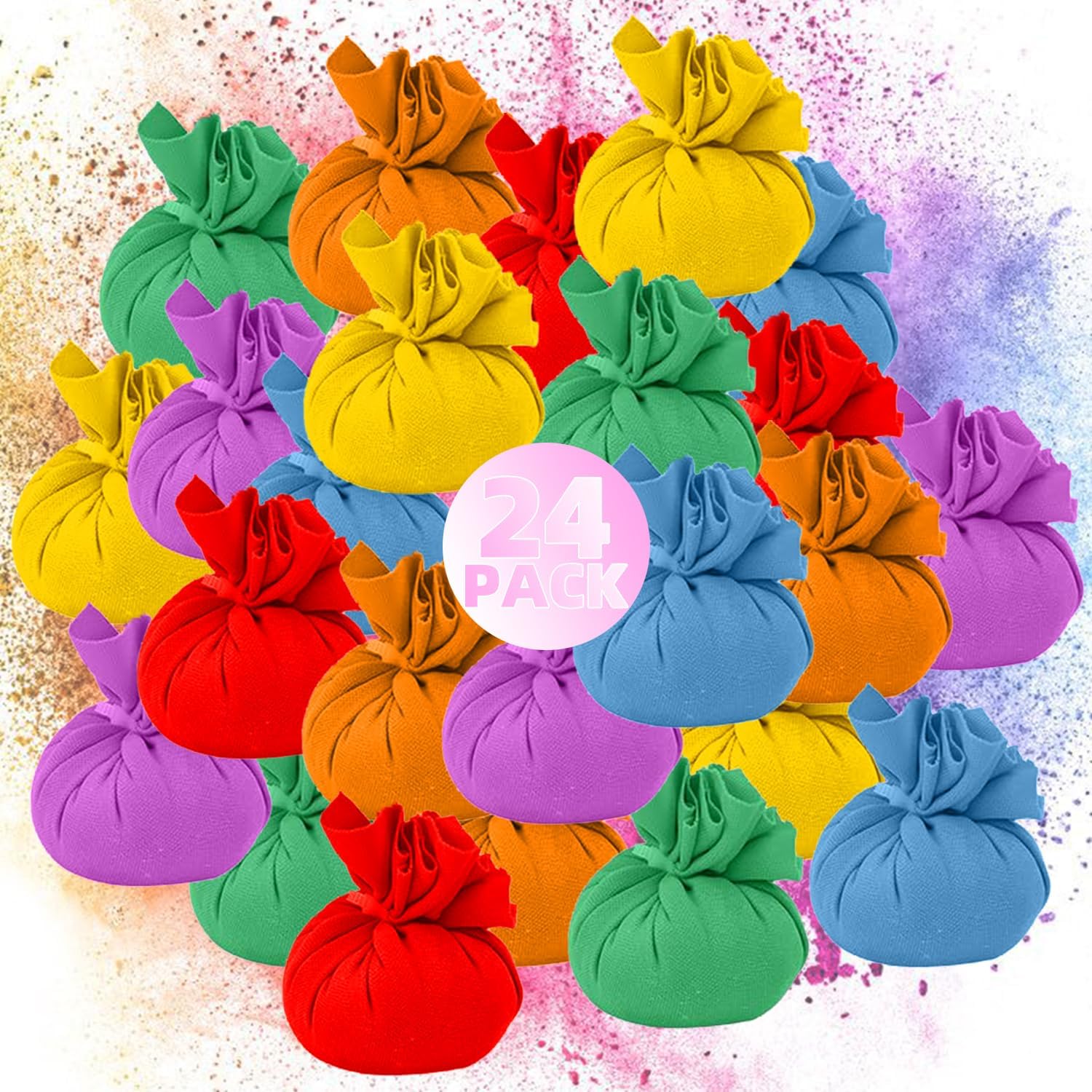 Amazon.com: ARELUX Color Powder Balls-24 Packs Holi Powder Colors Chalk ...