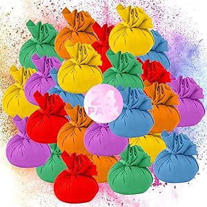 Amazon.com: ARELUX Color Powder Balls-24 Packs Holi Powder Colors Chalk ...