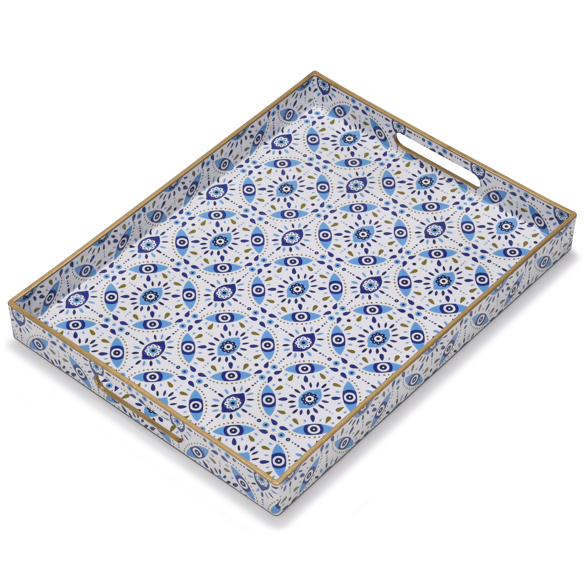 Amazon.com: KENZY GIFTS Evil Eye Rectangular Serving Tray with Handles ...