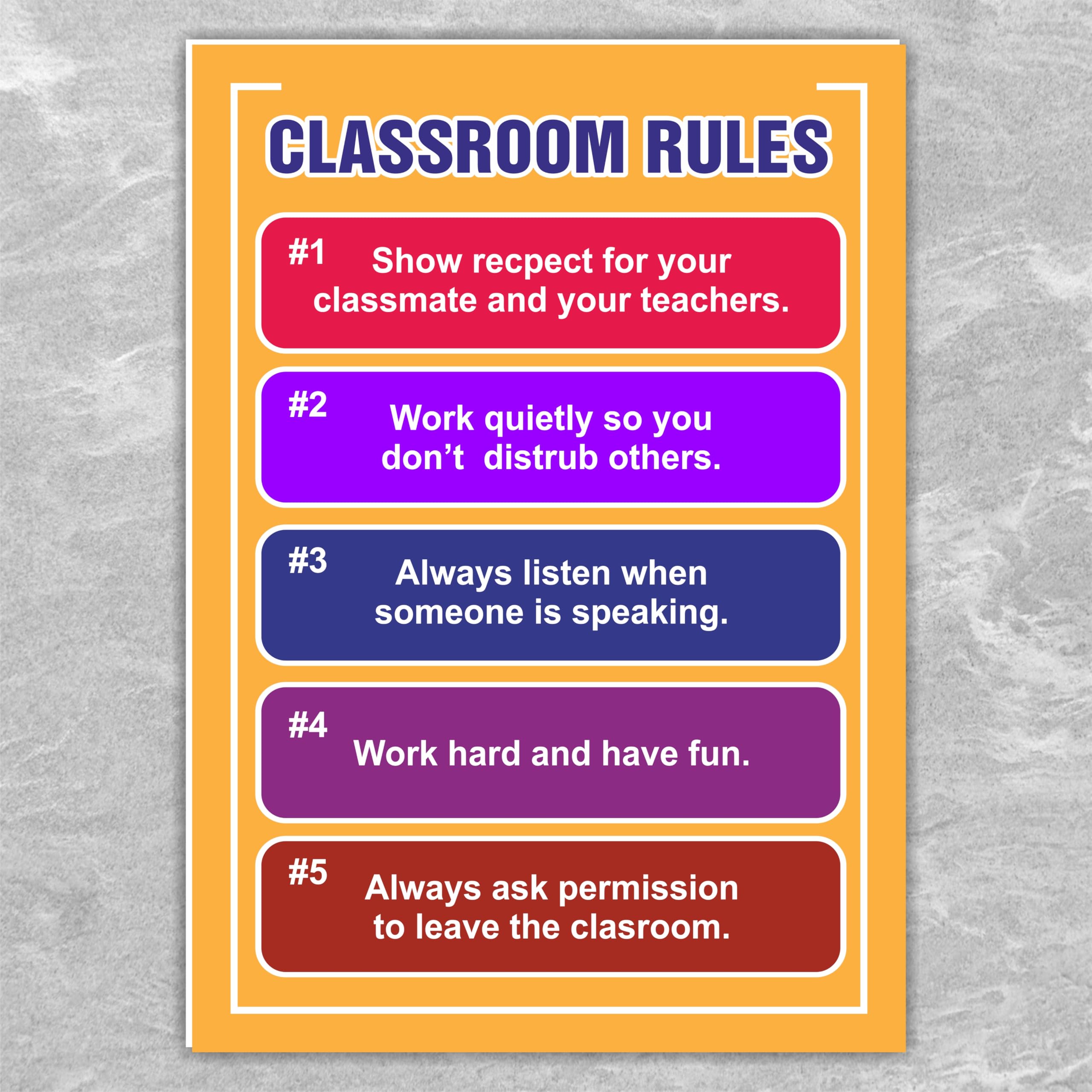 ATTRACTSO- Classroom Rules | Self Adhesive Vinyl Sunboard Sign Board ...