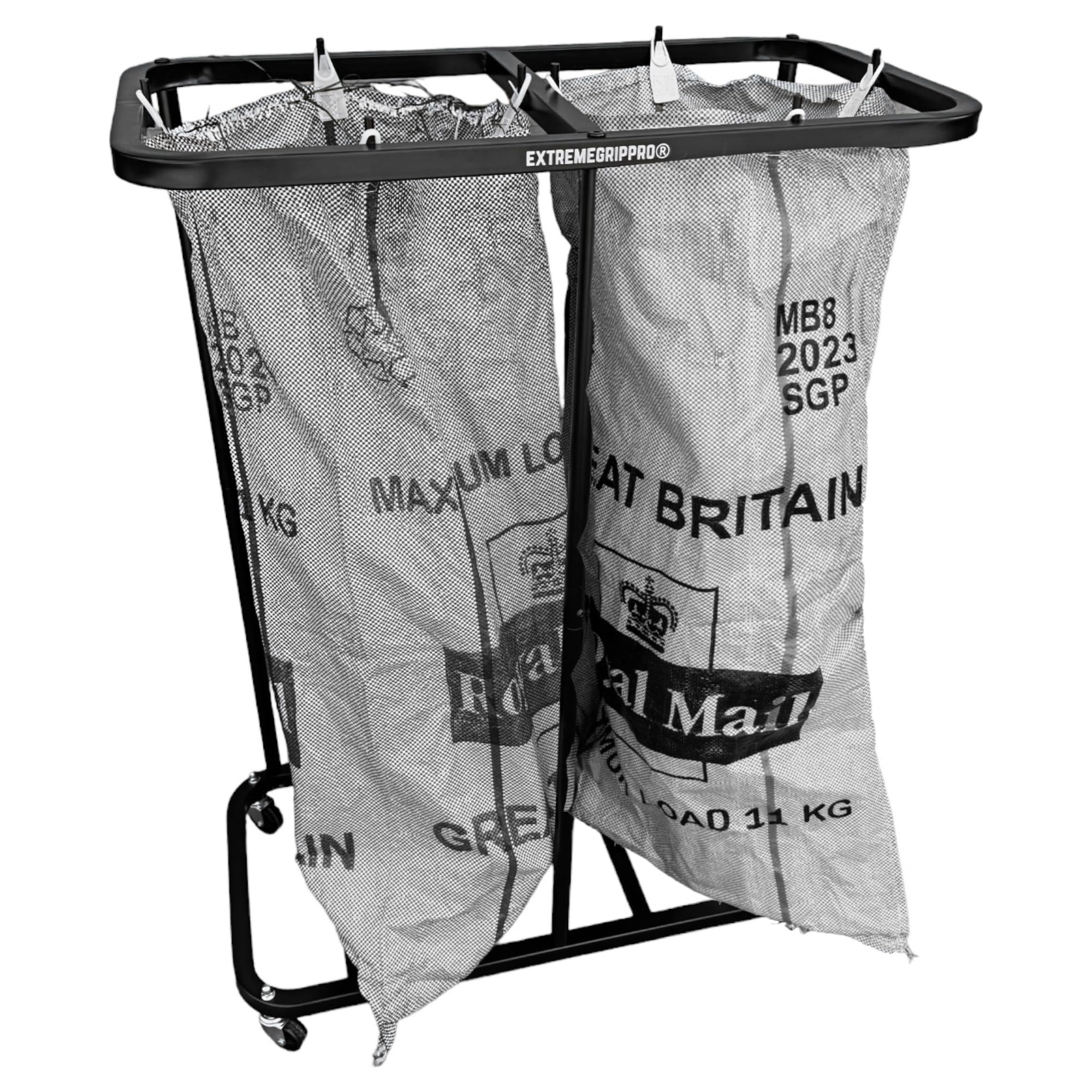 EXTREMEGRIPPRO Double Sack Mail/Post/Bag Sorting Holder Postbag Trolley ...