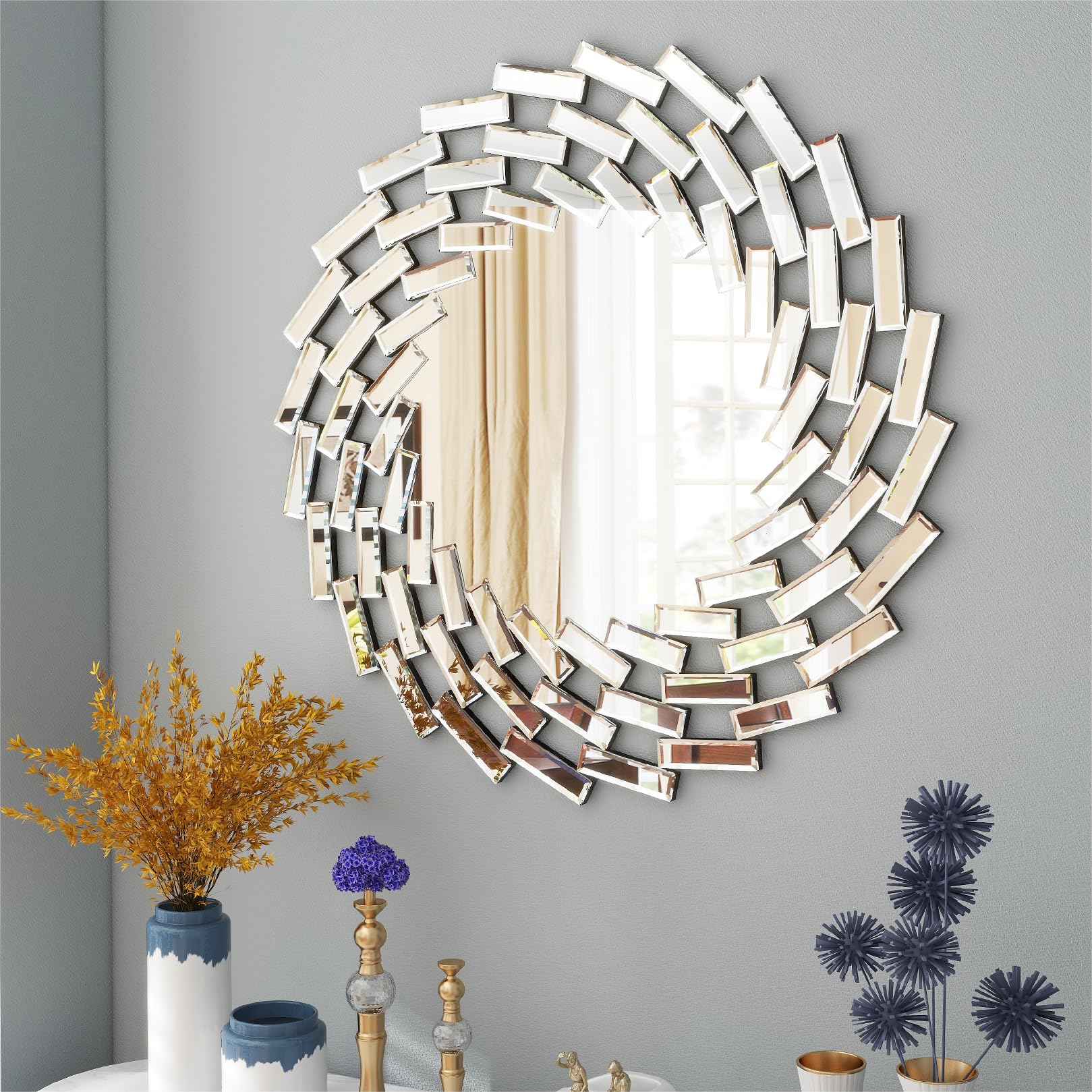 Round Mirrors For Walls Seafuloy Round Wall Mirror Metal Frame Circle
