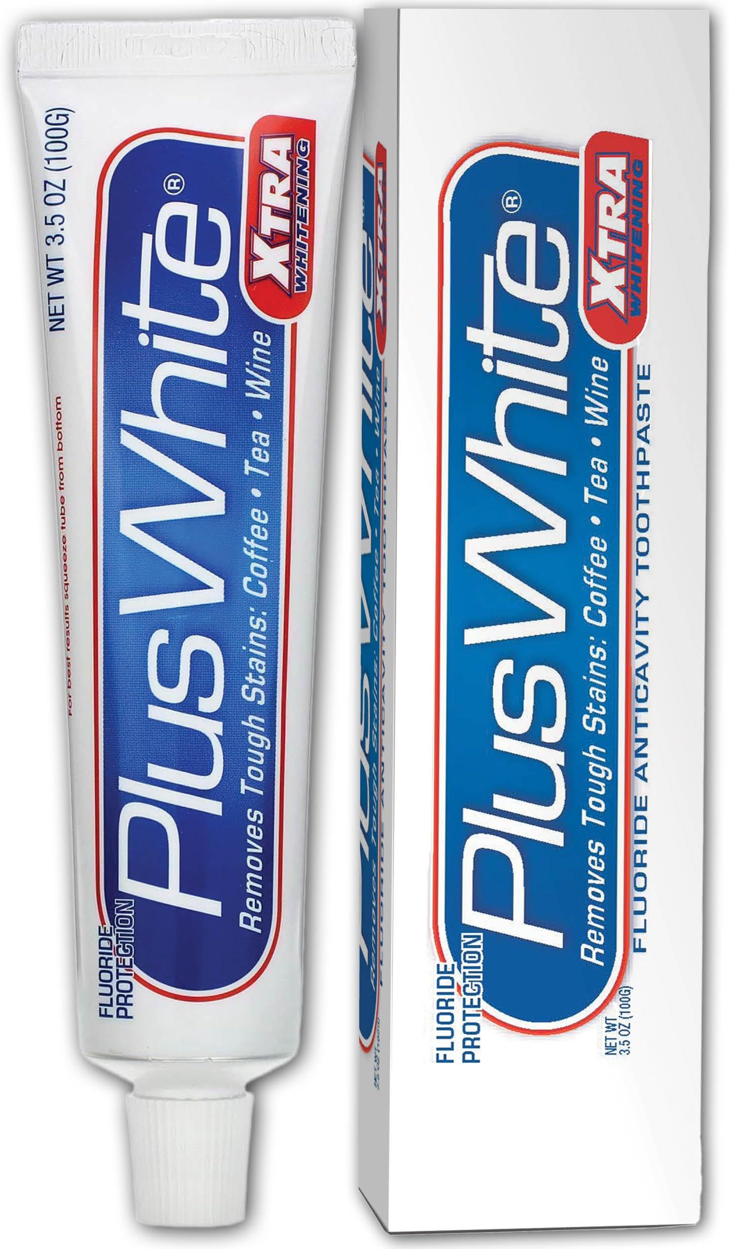 Amazon.com : Plus White Xtra Whitening Toothpaste - Removes Tough ...