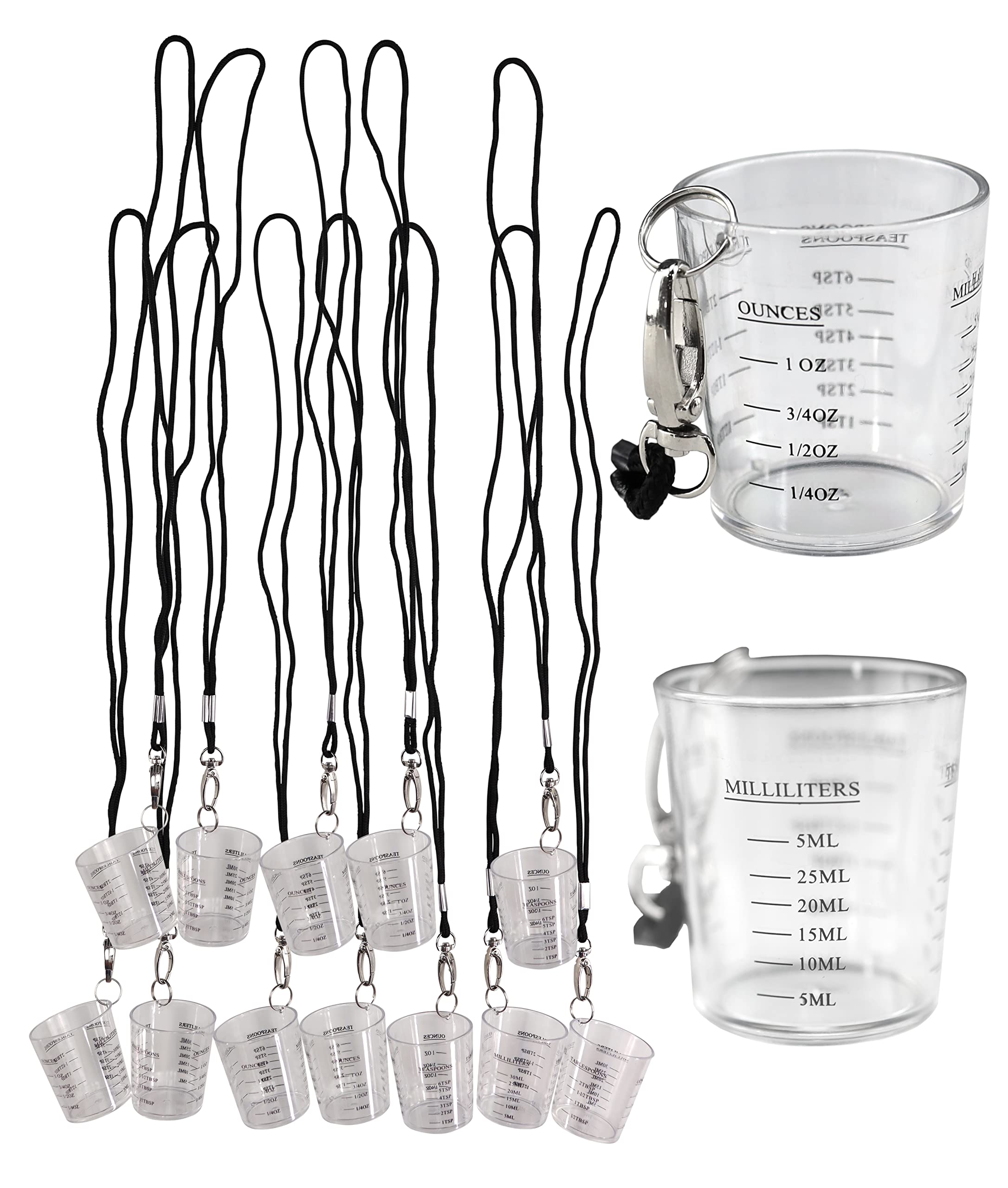 Amazon.com | Iconikal Shot Glass Measuring Cup with Quick Clip on ...