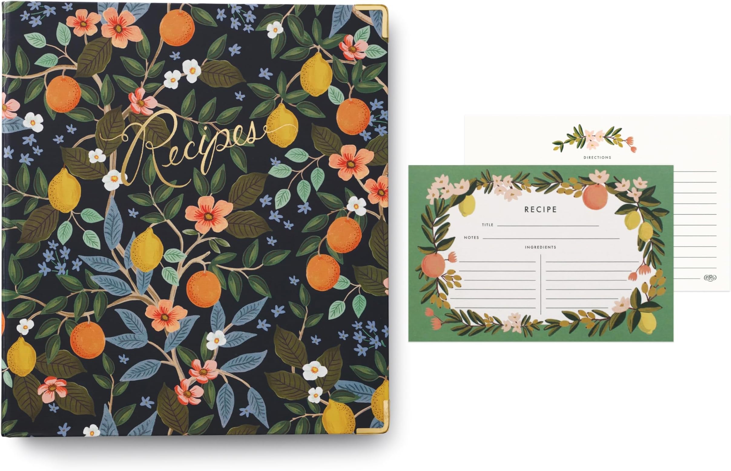 Amazon.com: RIFLE PAPER CO. Citrus Grove Recipe Binder - 16 Tabbed ...