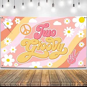 Amazon.com: KatchOn, Two Groovy Banner - Xtralarge, 72x44 Inch | Two ...
