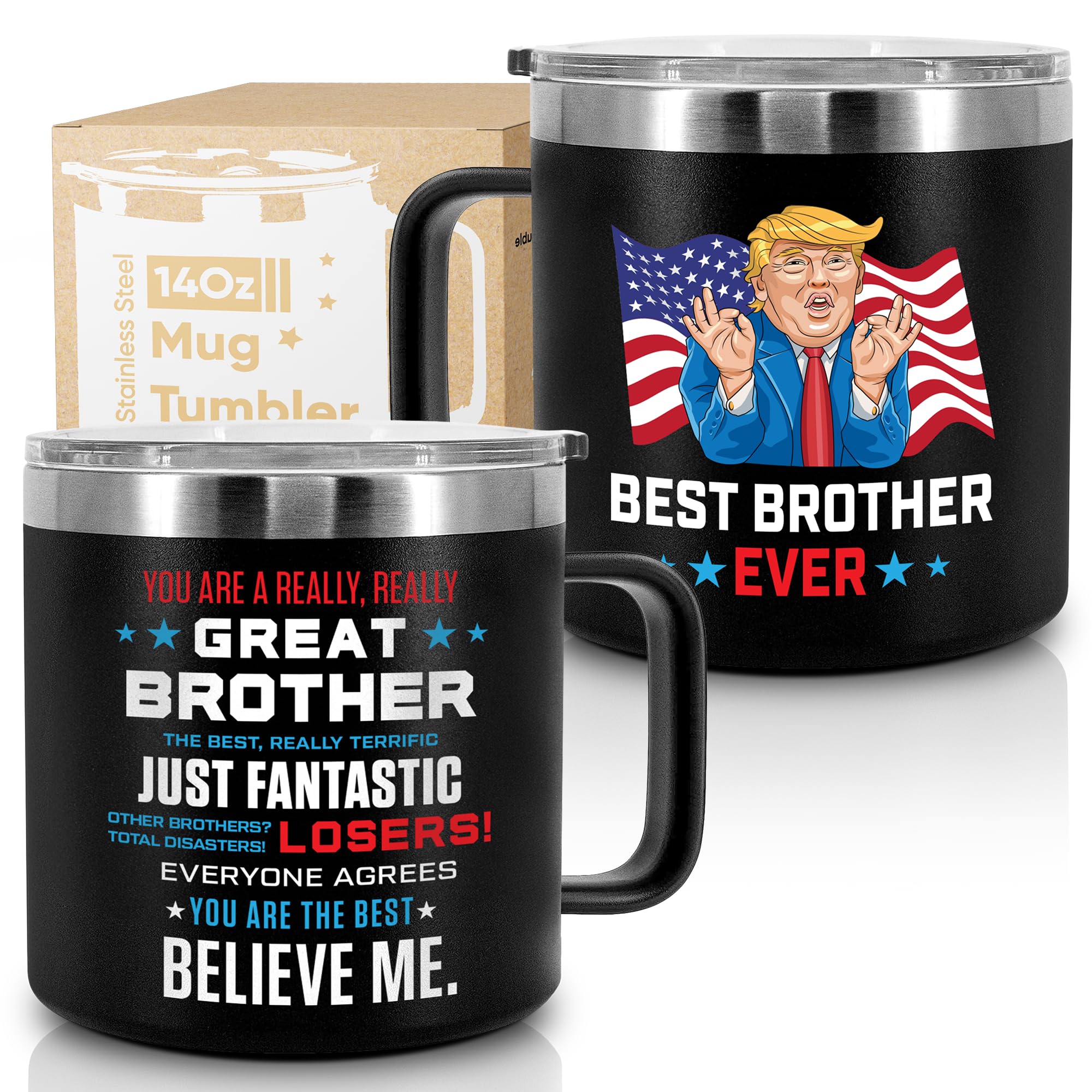 Amazon.com: Funny Brother Gift from Sister, Best Brother Ever Mug 14Oz ...