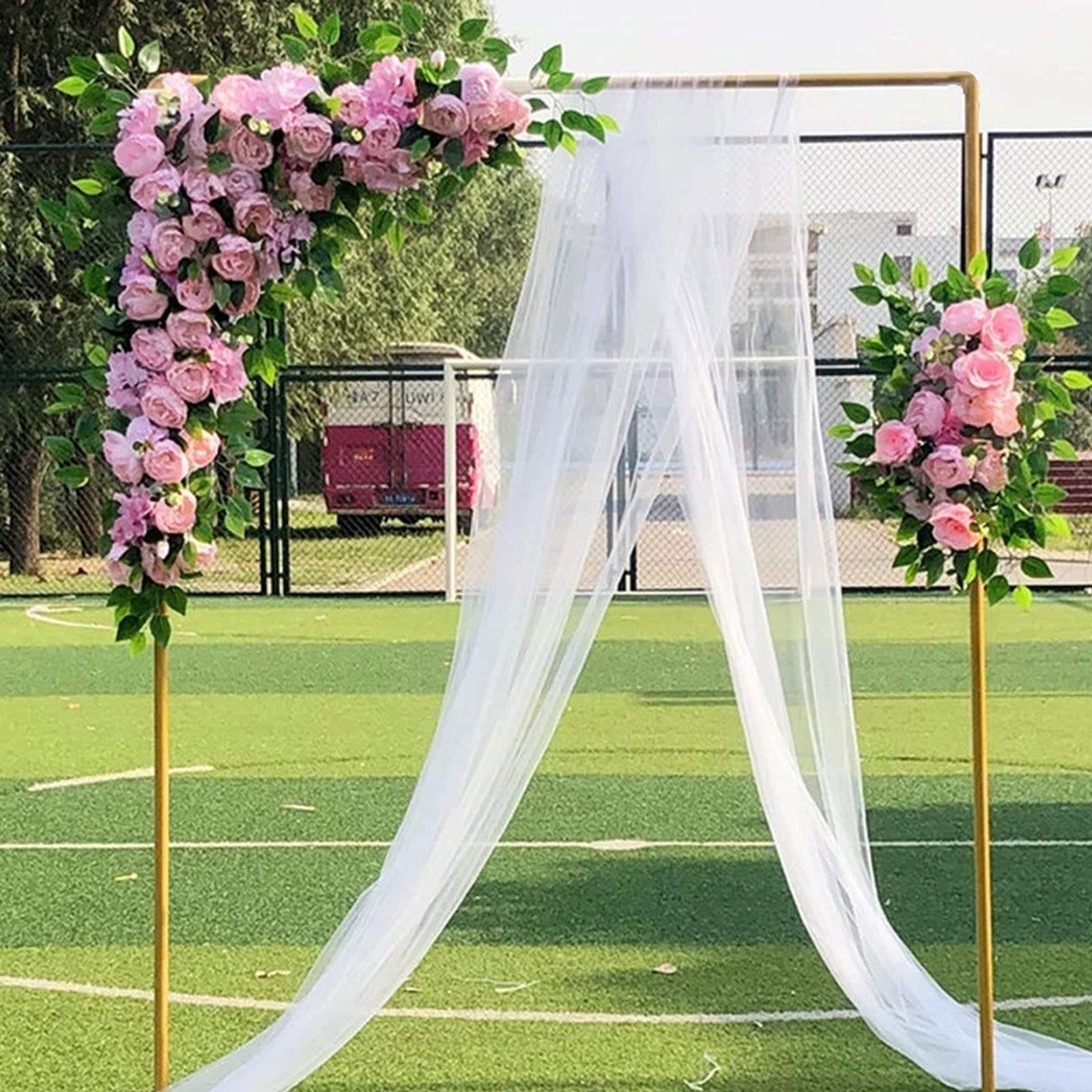 Wedding Arch Square Arch Stand With Base 210cm Gold Wedding | Desertcart GB