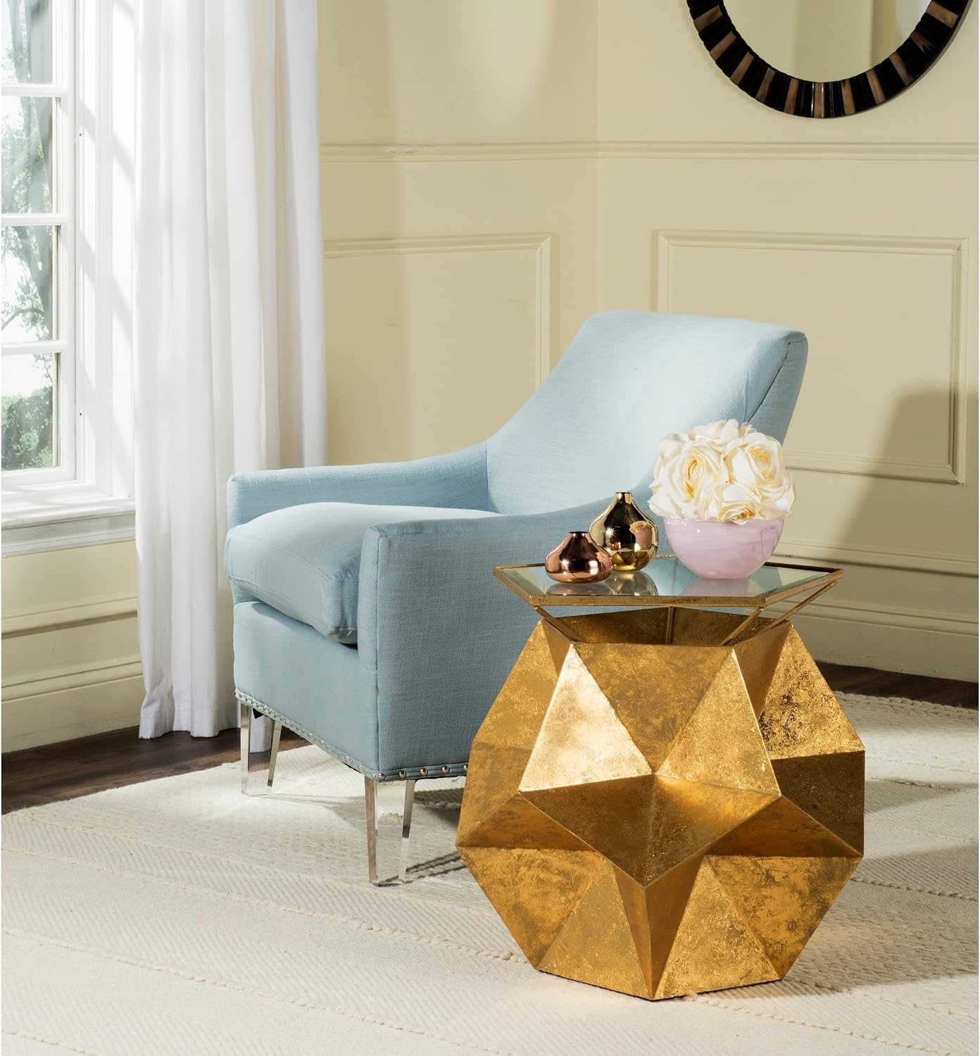 Amazon.com: Safavieh Home Collection Iona Gold Side Table : Home & Kitchen