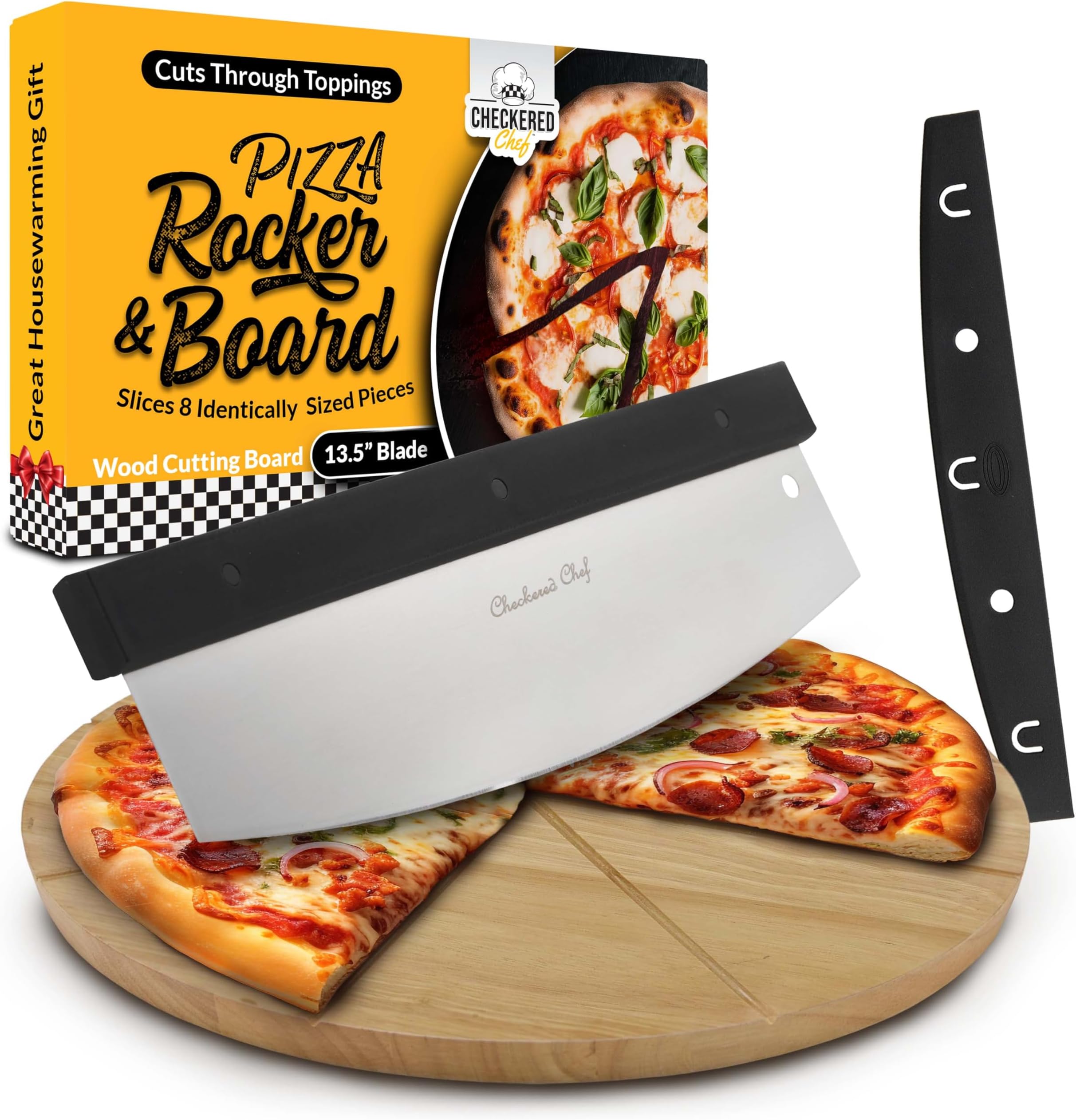 Amazon.com: Creative Gifts International Round, Wood Pizza Board with ...