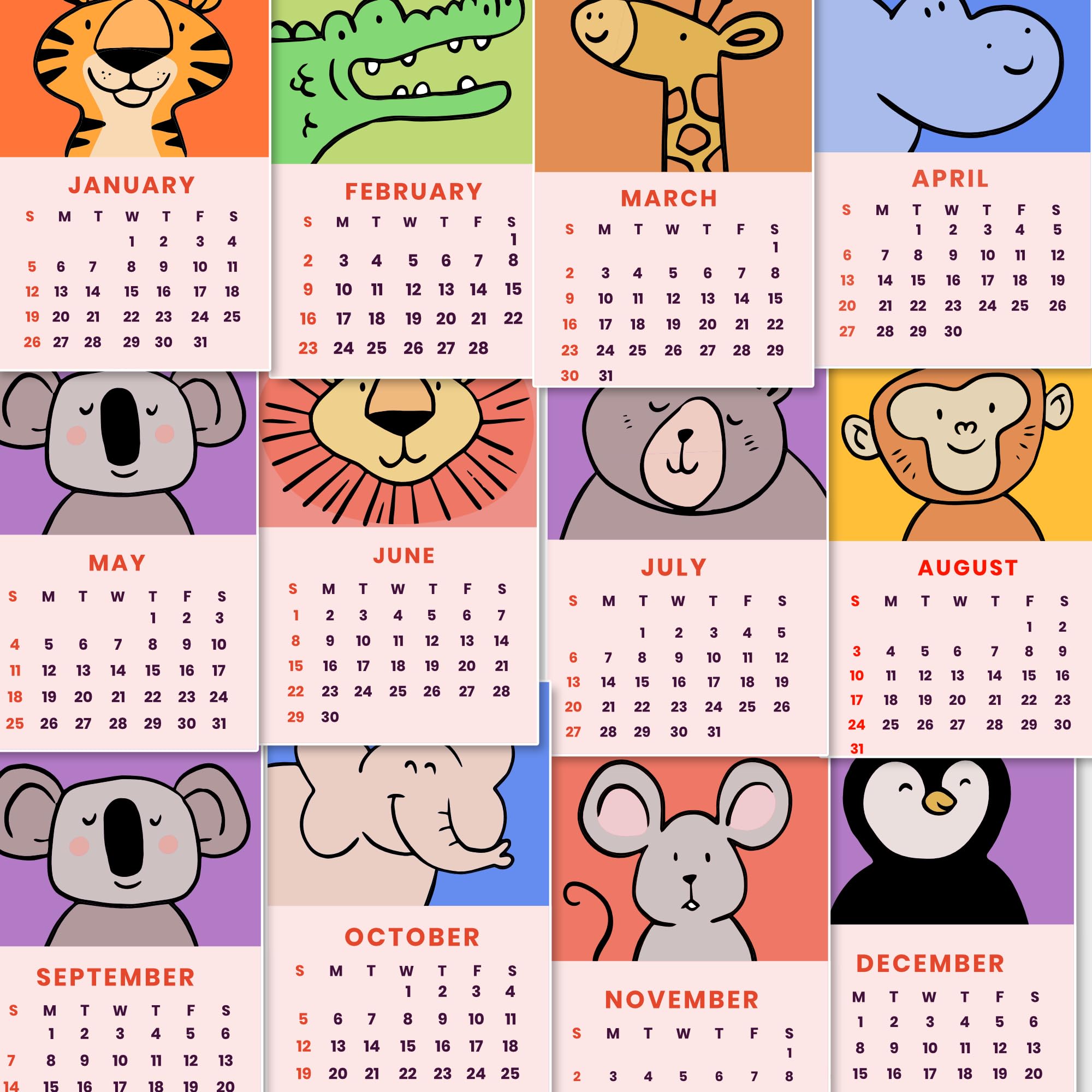 Year Calendar Cartoon New Year | Calendar Celebrates Culinary