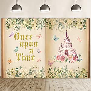 Amazon.com : Renaiss 6x4ft Fairy Tale Books Backdrop Once Upon A Time ...