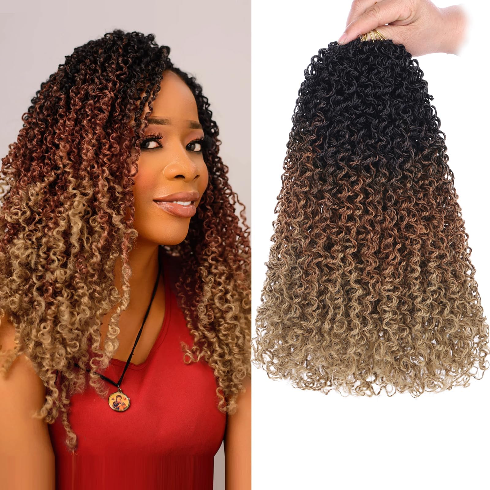 Amazon.com : Unionbeauty Yanky Twist Crochet Hair 12 Inch 8 Packs Pre ...
